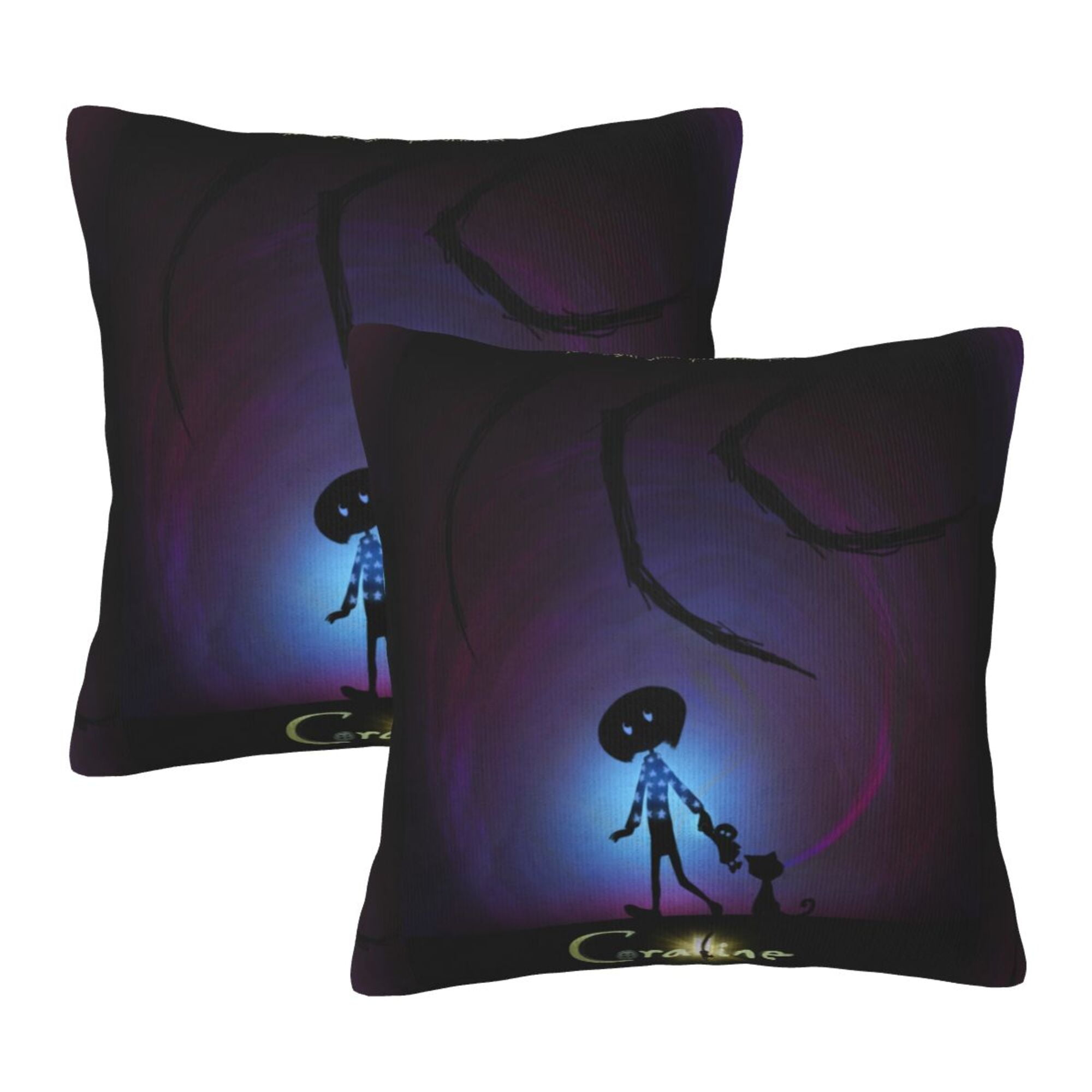 Coraline Throw Pillow Covers, Square Polyester Decor Pillow Covers Fall ...