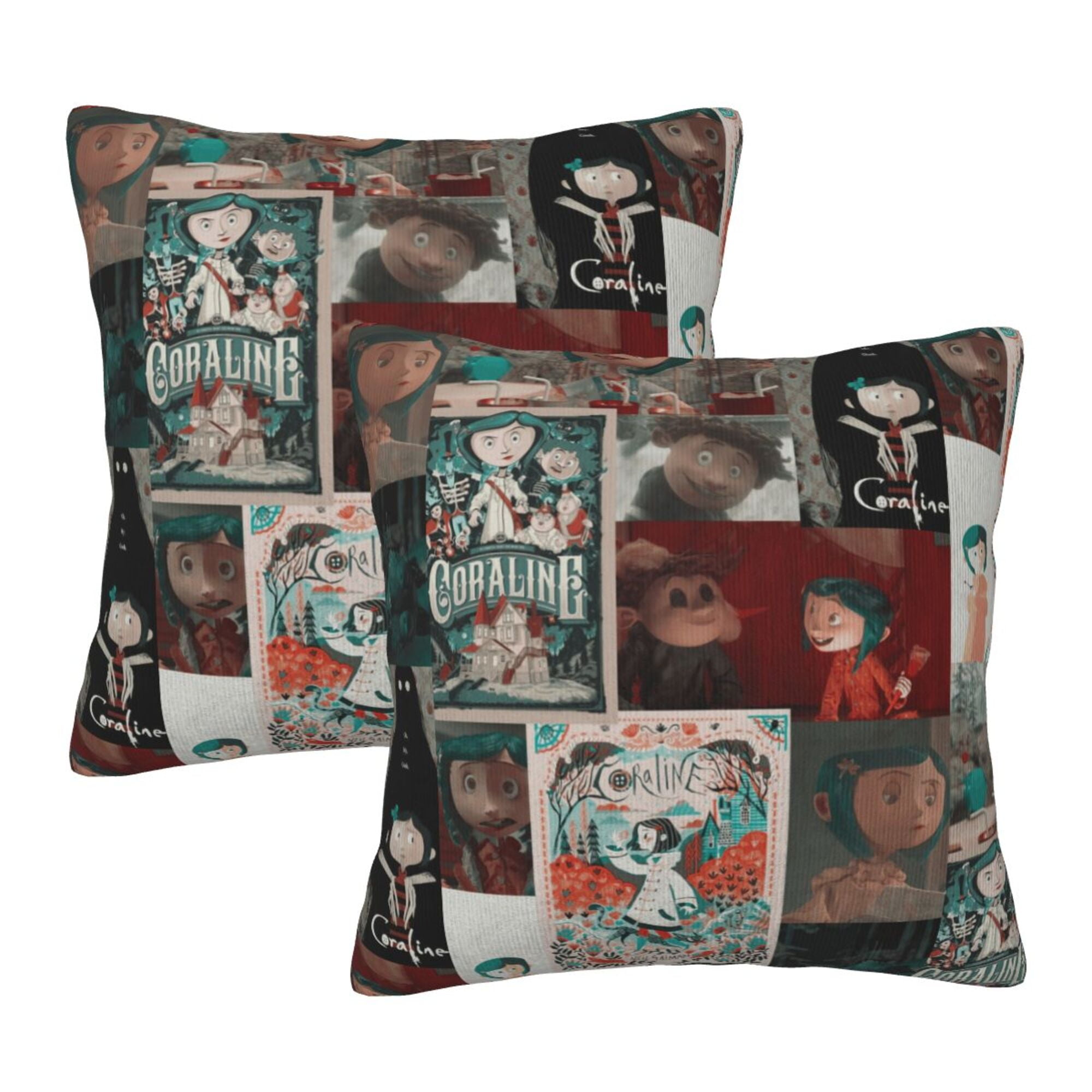Coraline Throw Pillow Covers, Square Polyester Decor Pillow Covers Fall ...