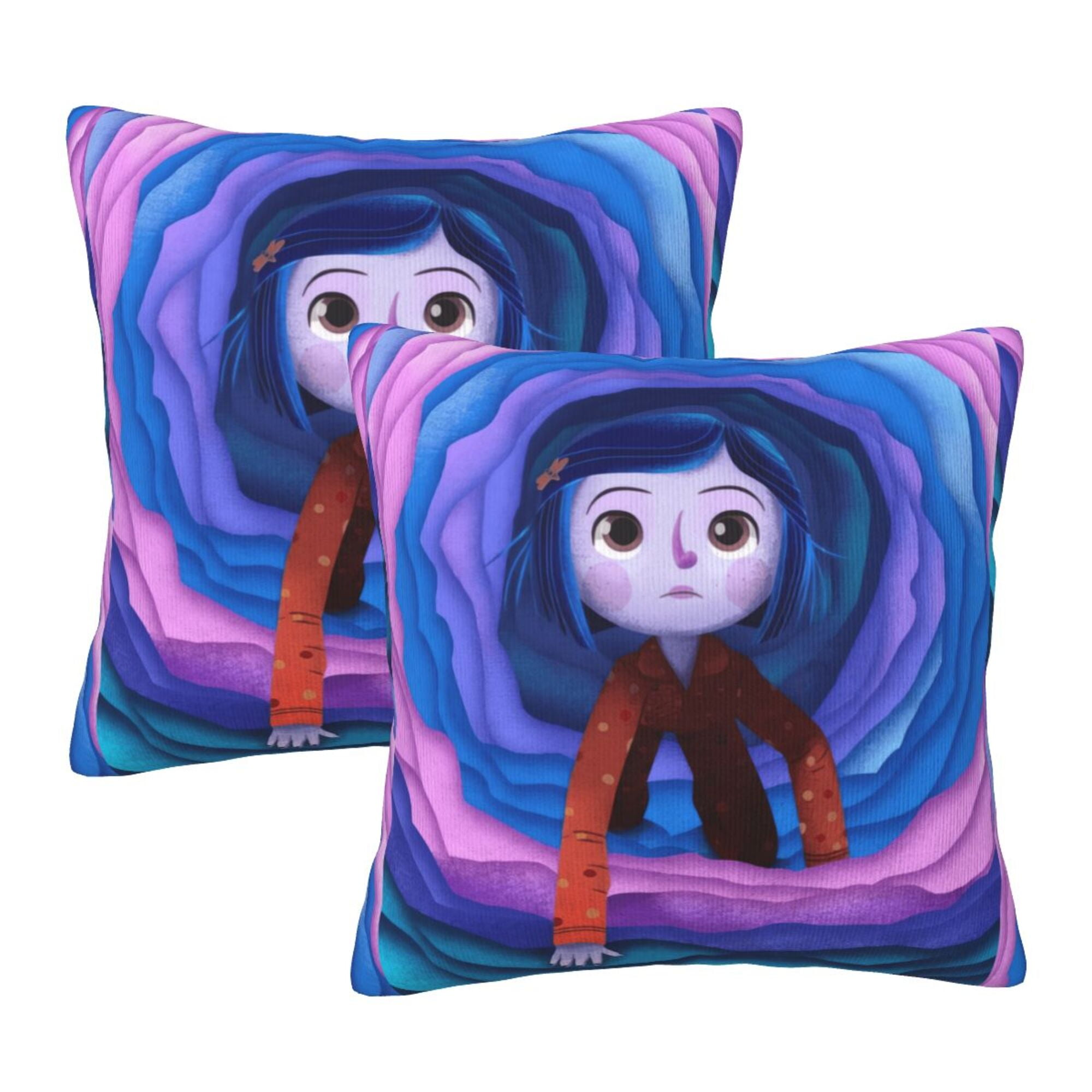 Coraline Throw Pillow Covers, Square Polyester Decor Pillow Covers Fall ...
