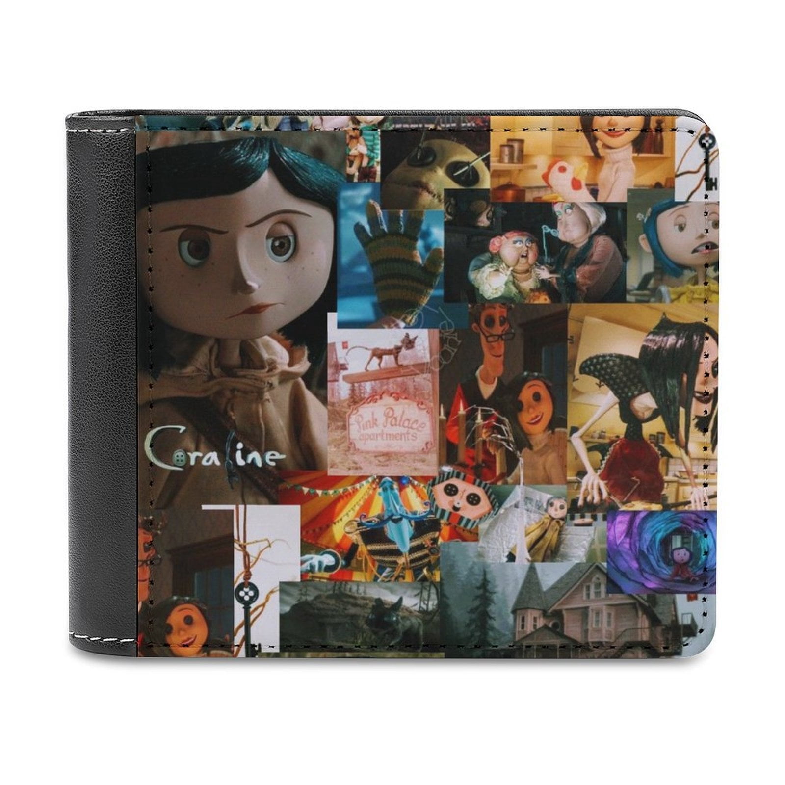 Coraline Two World PU Leather Wallet With Card Slots Bifold Wallet ...