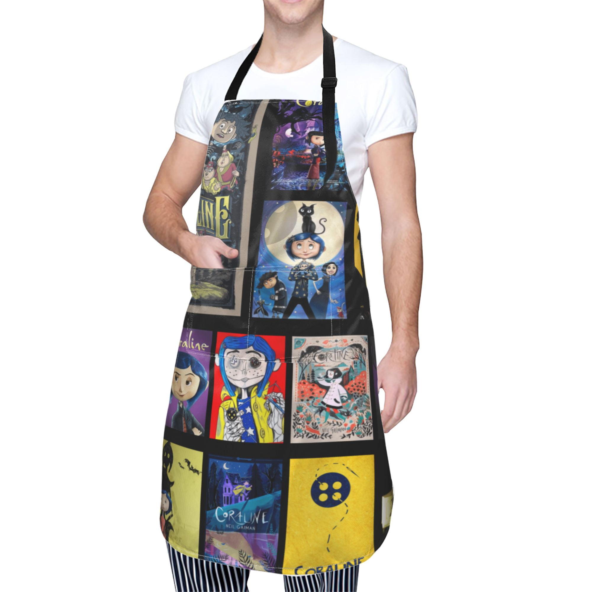 Coraline Waterproof Apron with 2 Pockets for Men Women, Adjustable Chef ...
