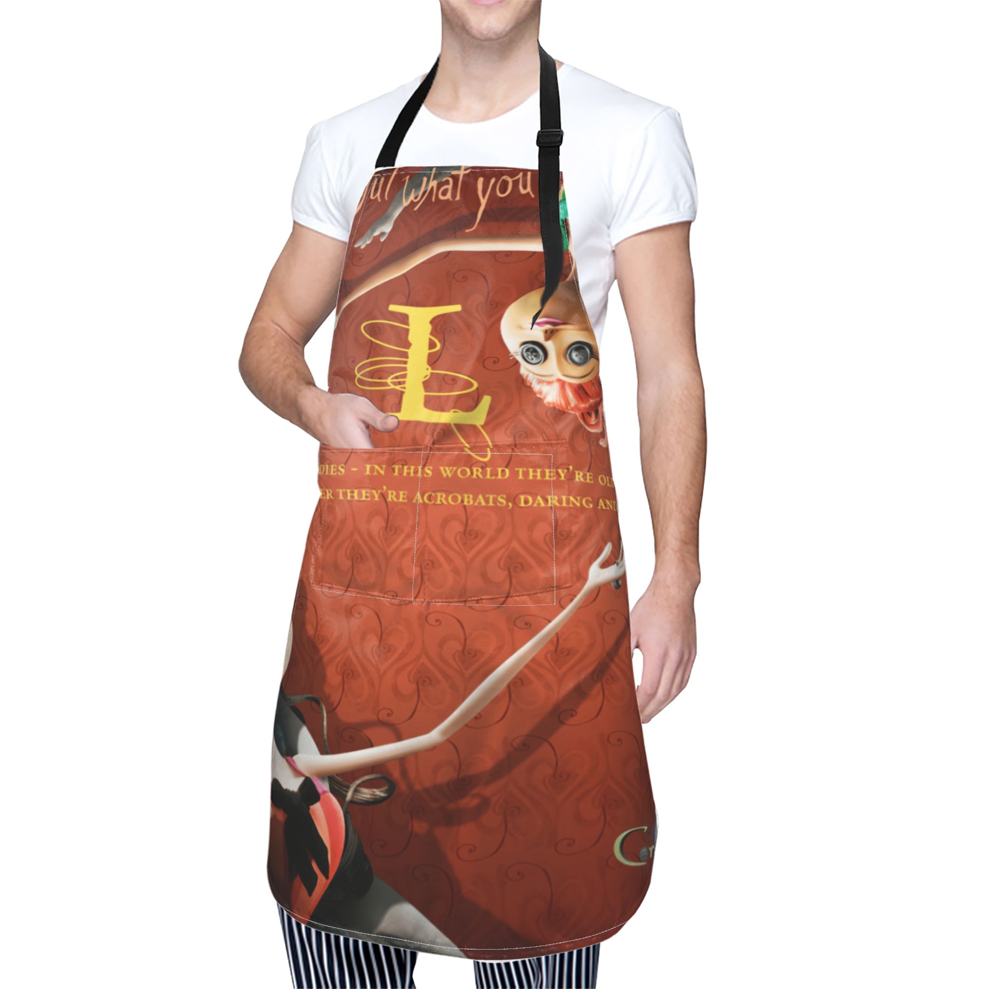 Coraline Waterproof Apron with 2 Pockets for Men Women, Adjustable Chef ...