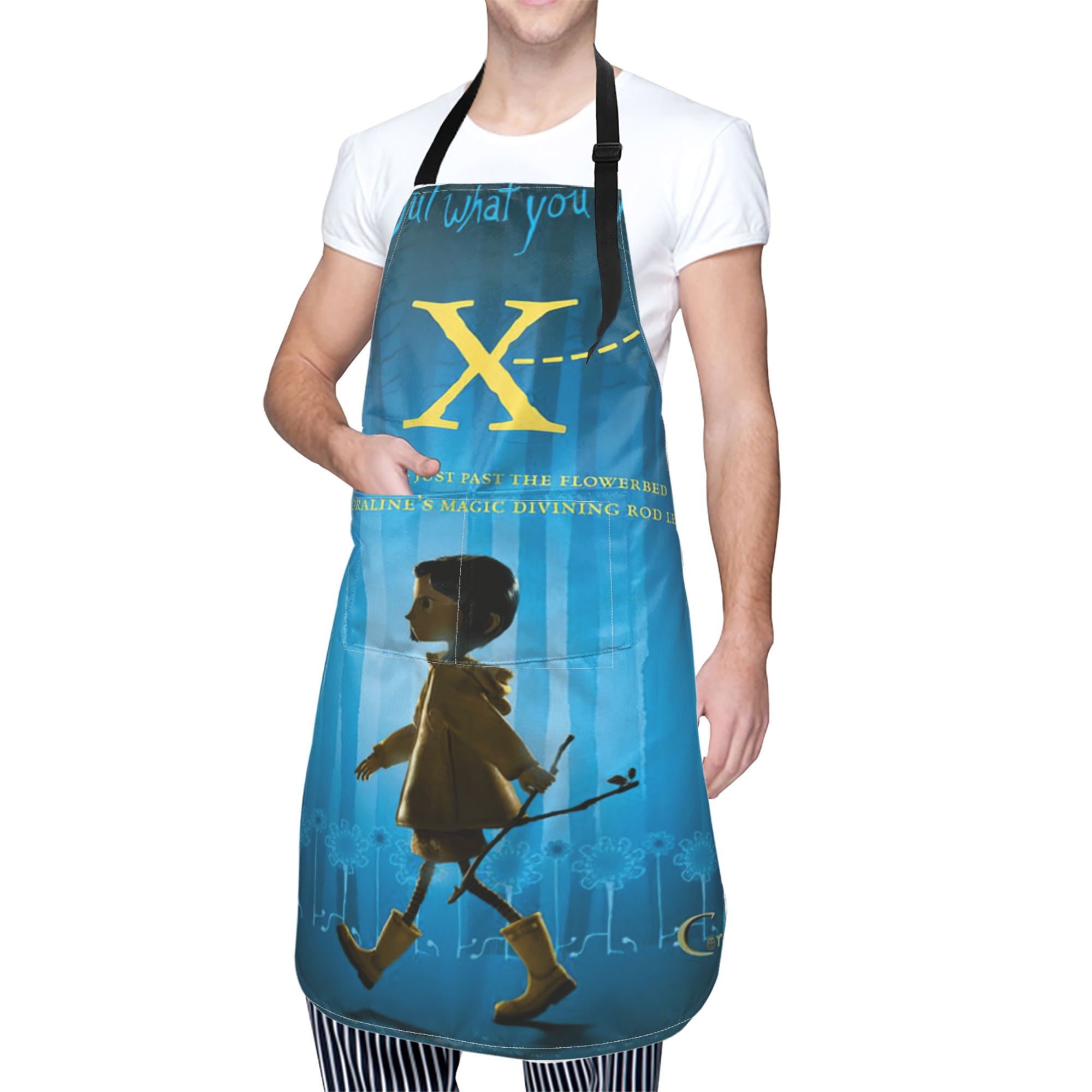 Coraline Waterproof Apron with 2 Pockets for Men Women, Adjustable Chef ...