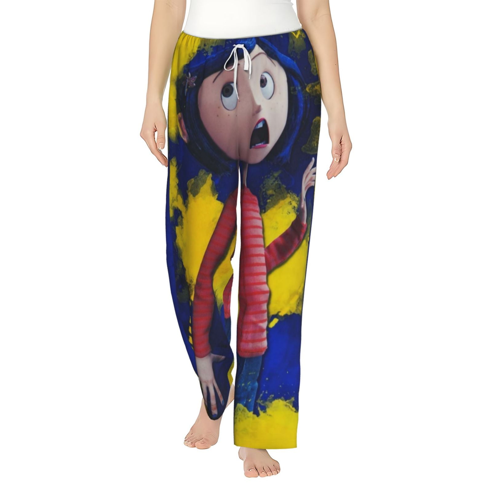 Coraline Women's Resident Parent Pajama Pants Printed Loose Fit Wide ...