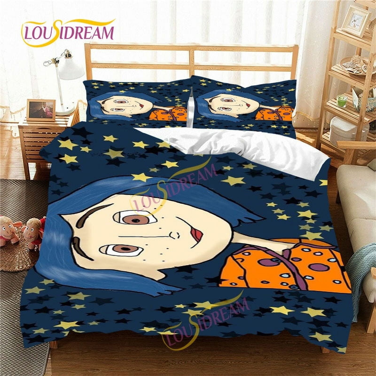 Coraline bedding sets Pillowcase Bed Sheet Four Seasons Three Piece ...