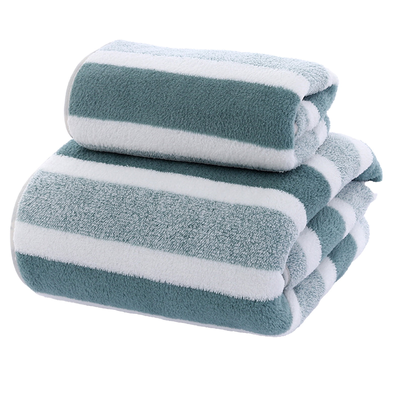 Corals Fleece Bath Towel Set Lightweight Absorbent Ultras Fluffys ...