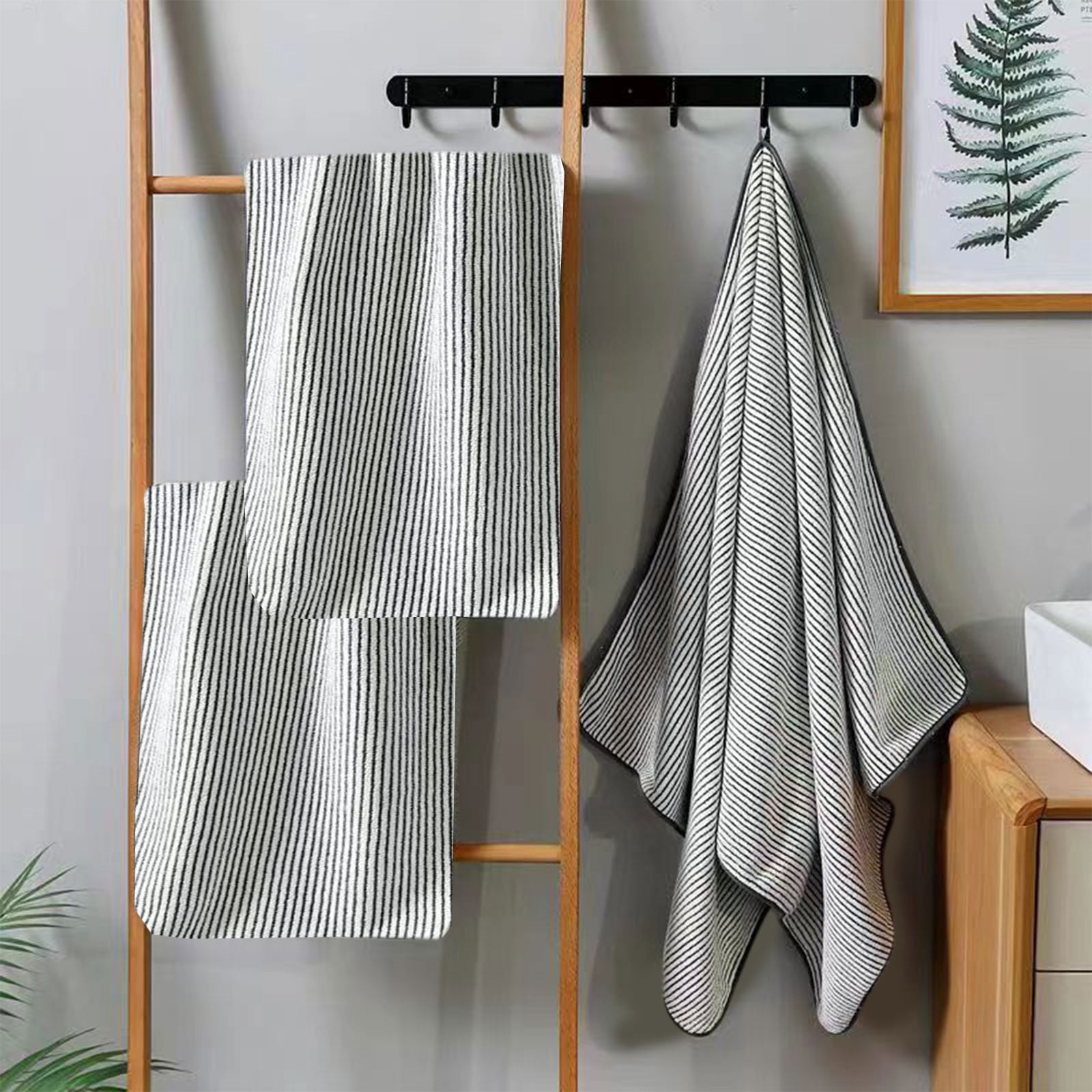 Corals Velvet Bath Towel Set - Quick Dry, Extra Thick, Large 70x140cm ...