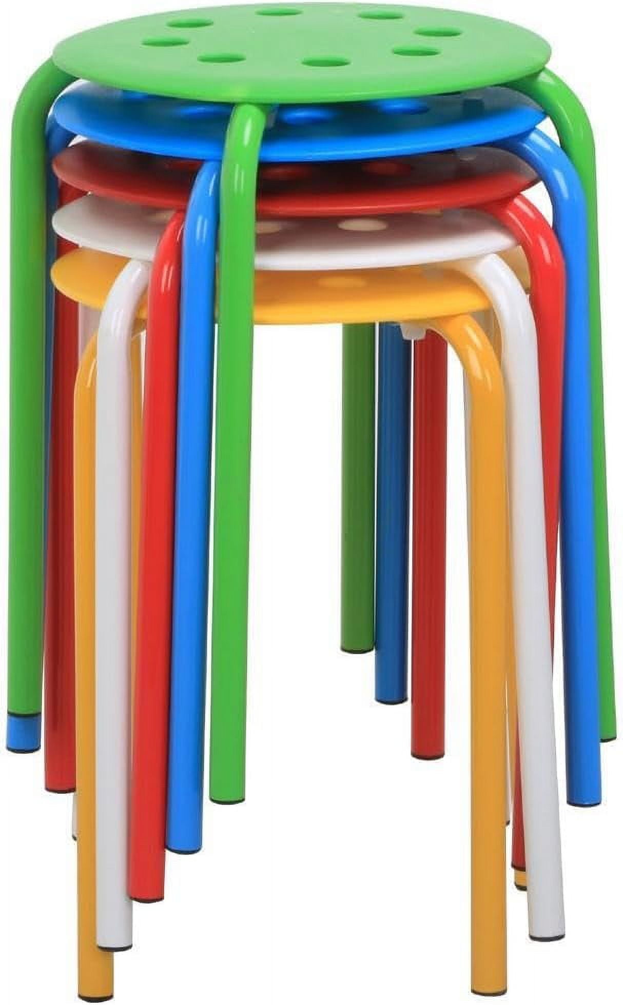 Coraluna 17.3in Plastic Stack Nesting Stools Portable Stackable Bar ...