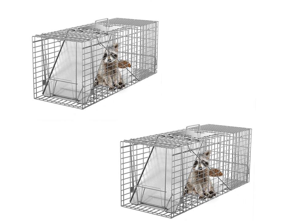 Coraluna 24" 32" Live Animal Trap Large Rodent Cage Garden Double Size ...