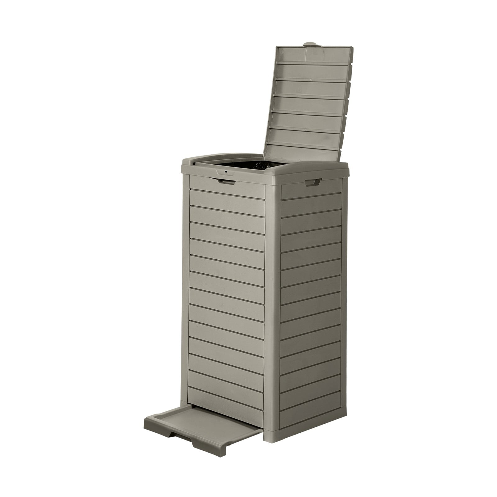 Coraluna 38 Gallon Large Outdoor Trash Can, Waterproof Resin Hideaway ...