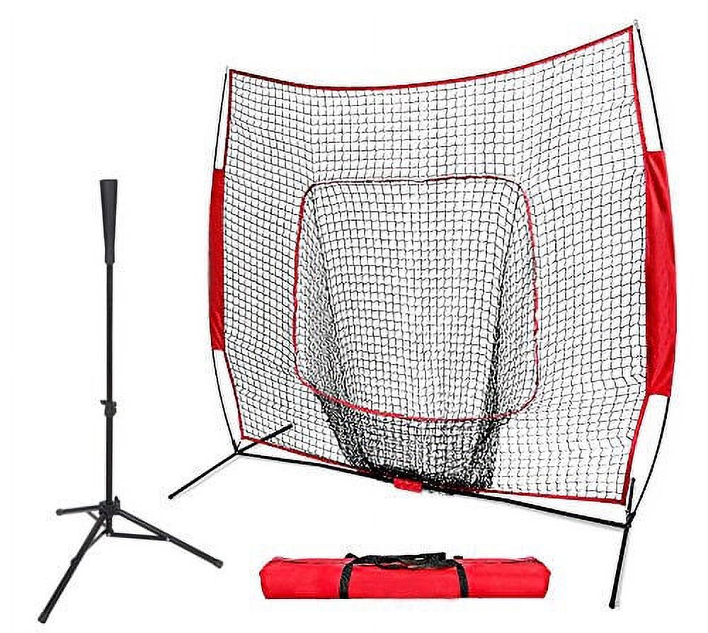 Coraluna Baseball Training Aids Net Softball Practice W/Bow Frame Bag 7 ...