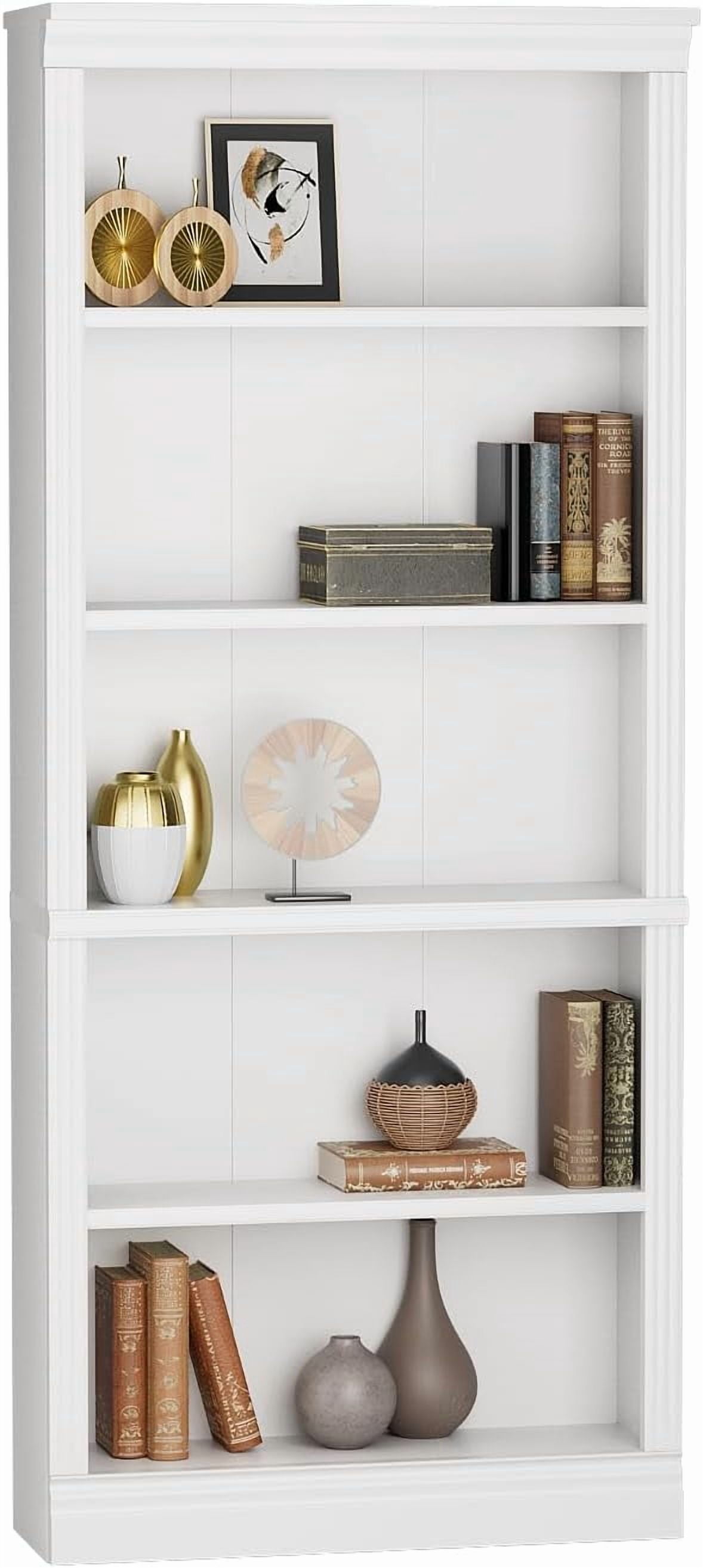 Coraluna Bookcase Bookshelves, 5-Shelf Tall Bookcase 71" Wood Open ...