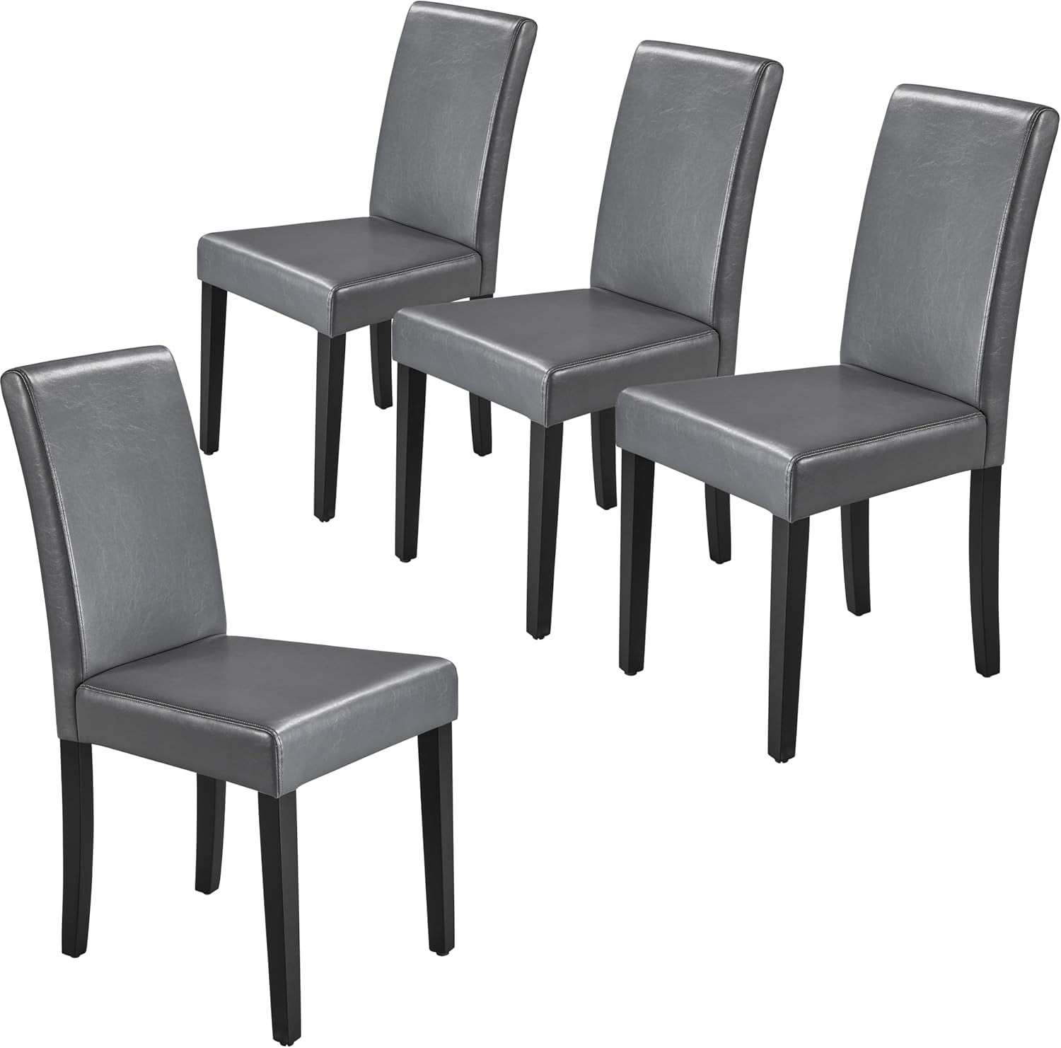 Coraluna Dining Chairs Set of 4 Faux Leather High Back Kitchen Chair ...