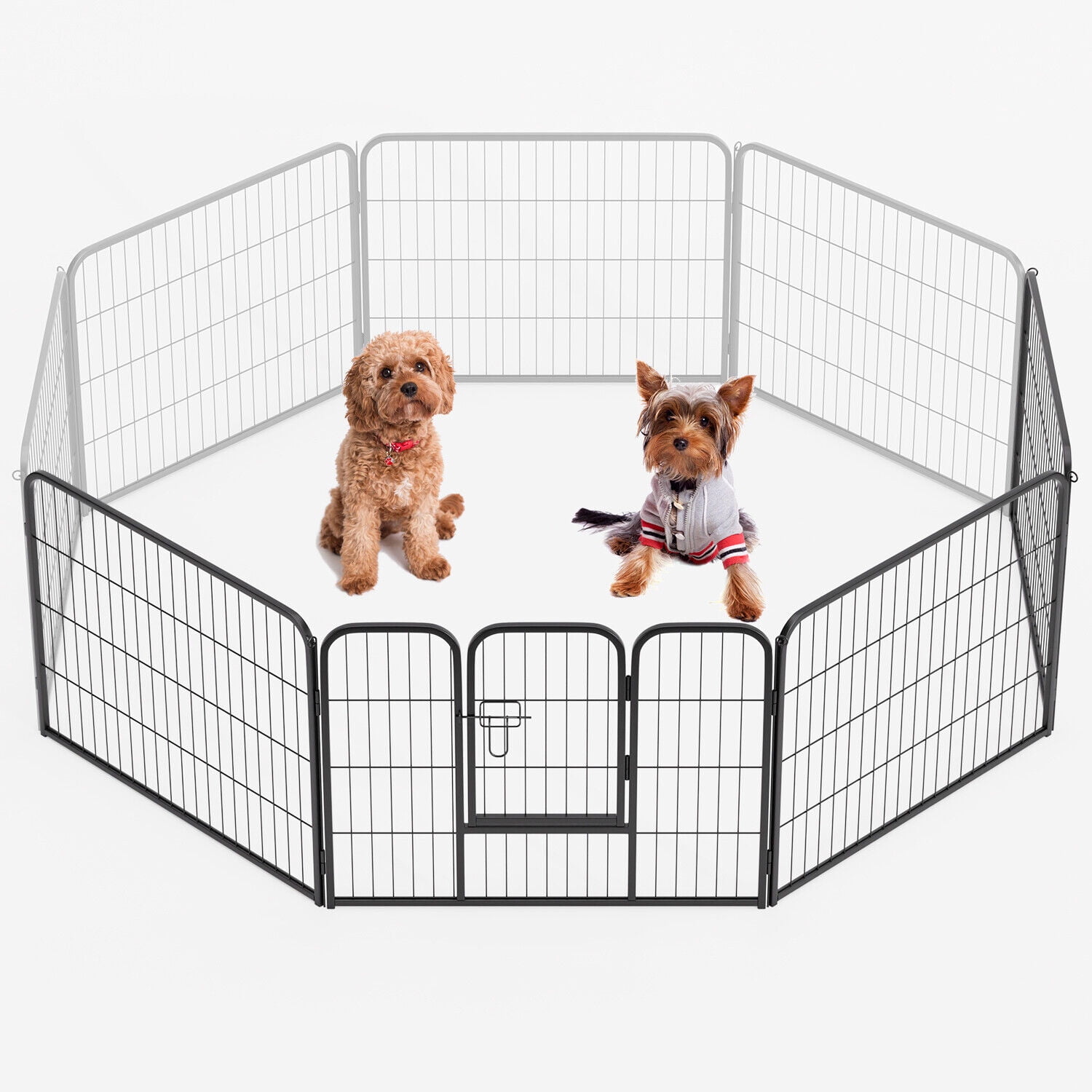 Coraluna Dog Playpen Indoor 24/32/40 inch Height 2/4/6/12 Pannels Dog ...
