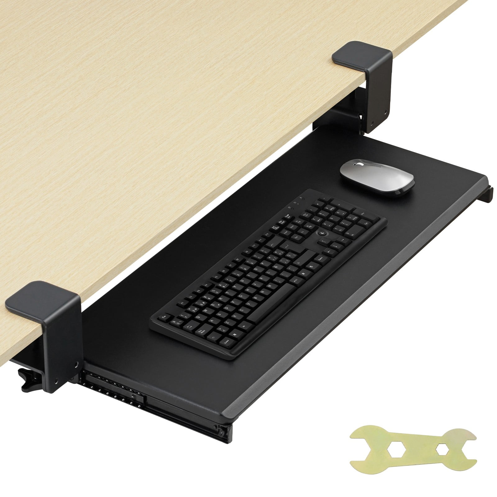 Coraluna Large Keyboard Tray Under Desk Pull Out with Extra Sturdy C ...