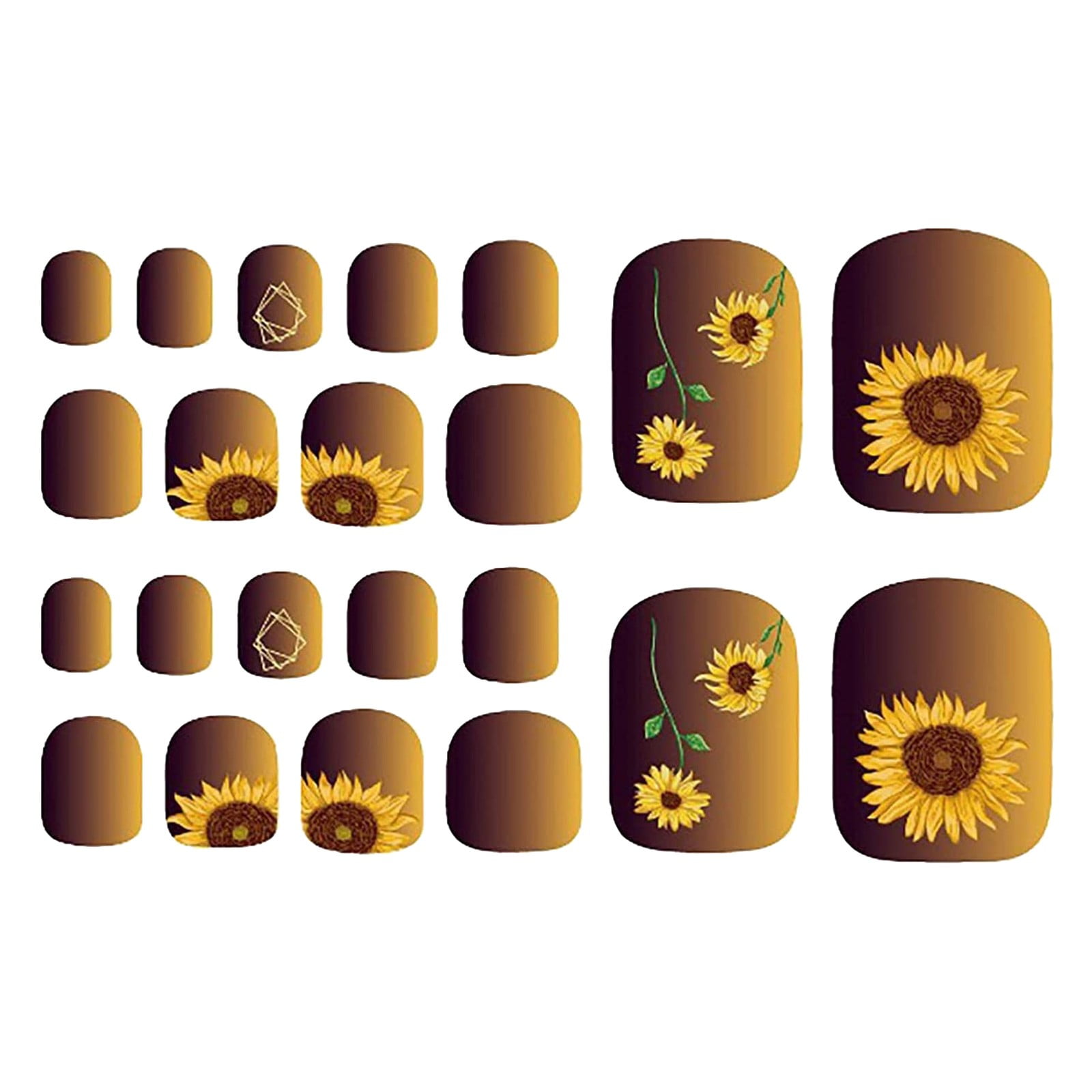 Corashan Gel Nail Stickers 22 Sheets Diy Foot Nail Packaging Stickers ...