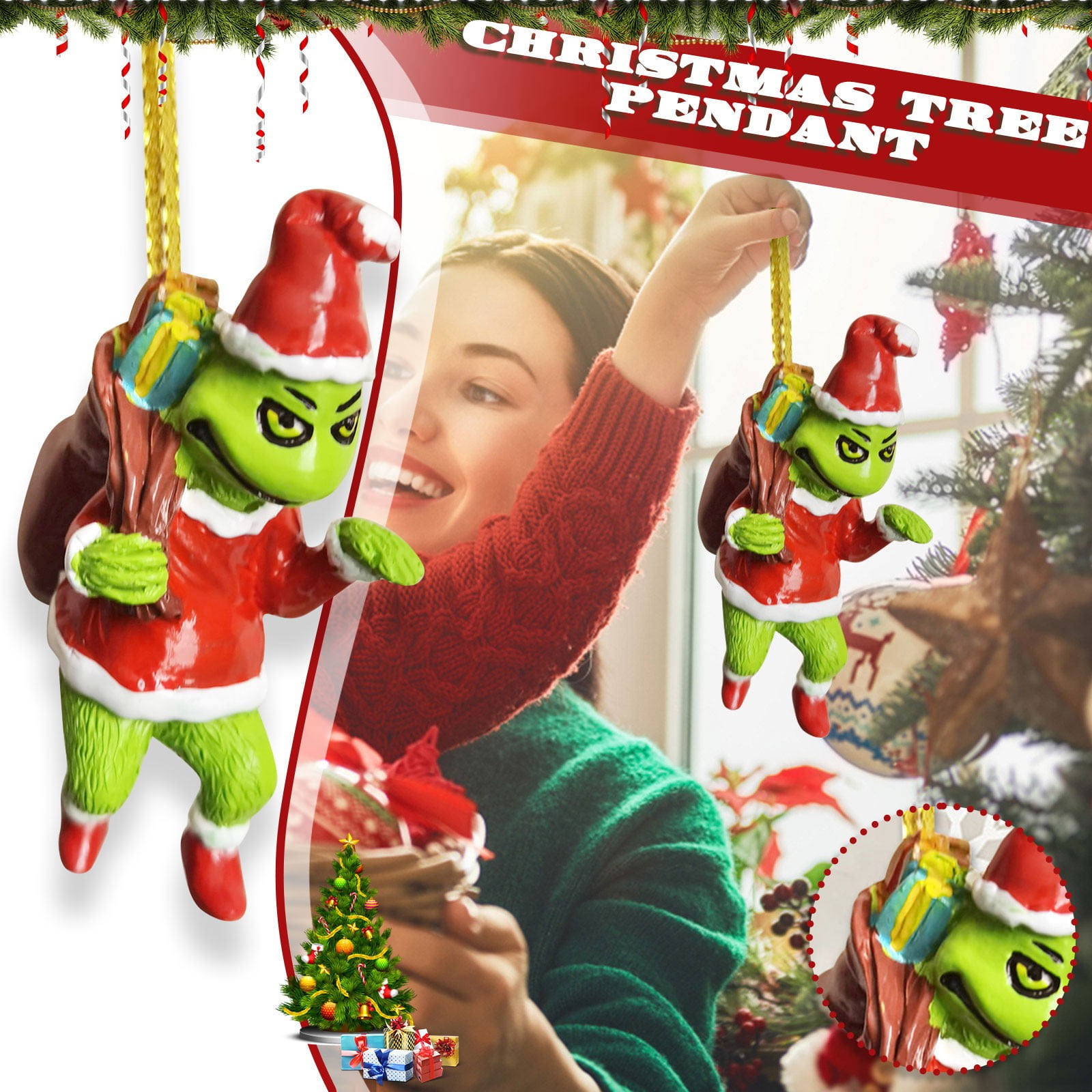 Corashan Grinch Christmas Tree Decorations, Christmas Ornaments Tree ...