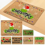 Christmas Doormat Holiday Indoor Outdoor 40 x 60cm,Christmas Grinch Mat ...
