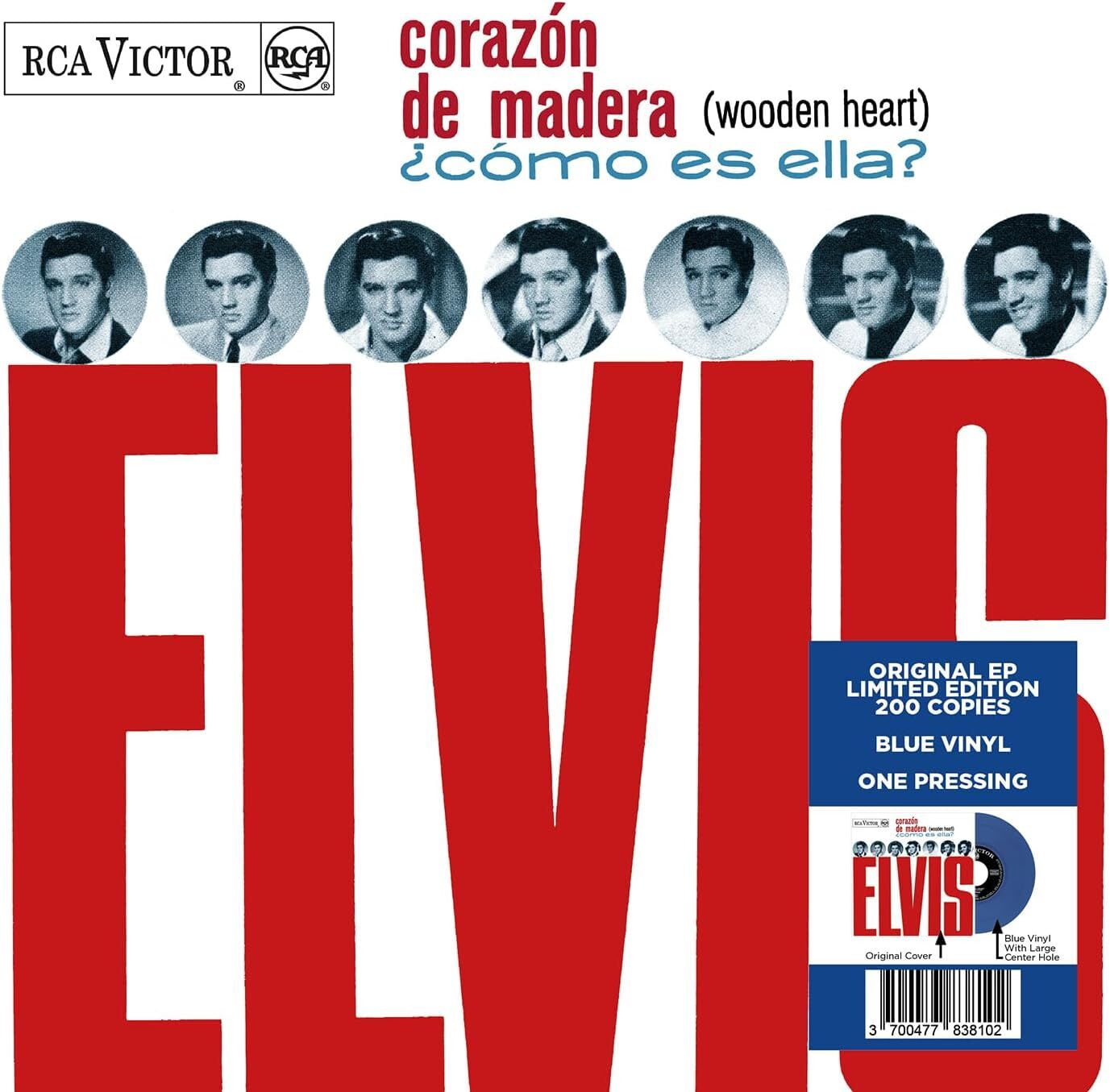 Elvis Presley Corazón De Madera (Wooden Heart) (Vinyl Record) 7" Single ...
