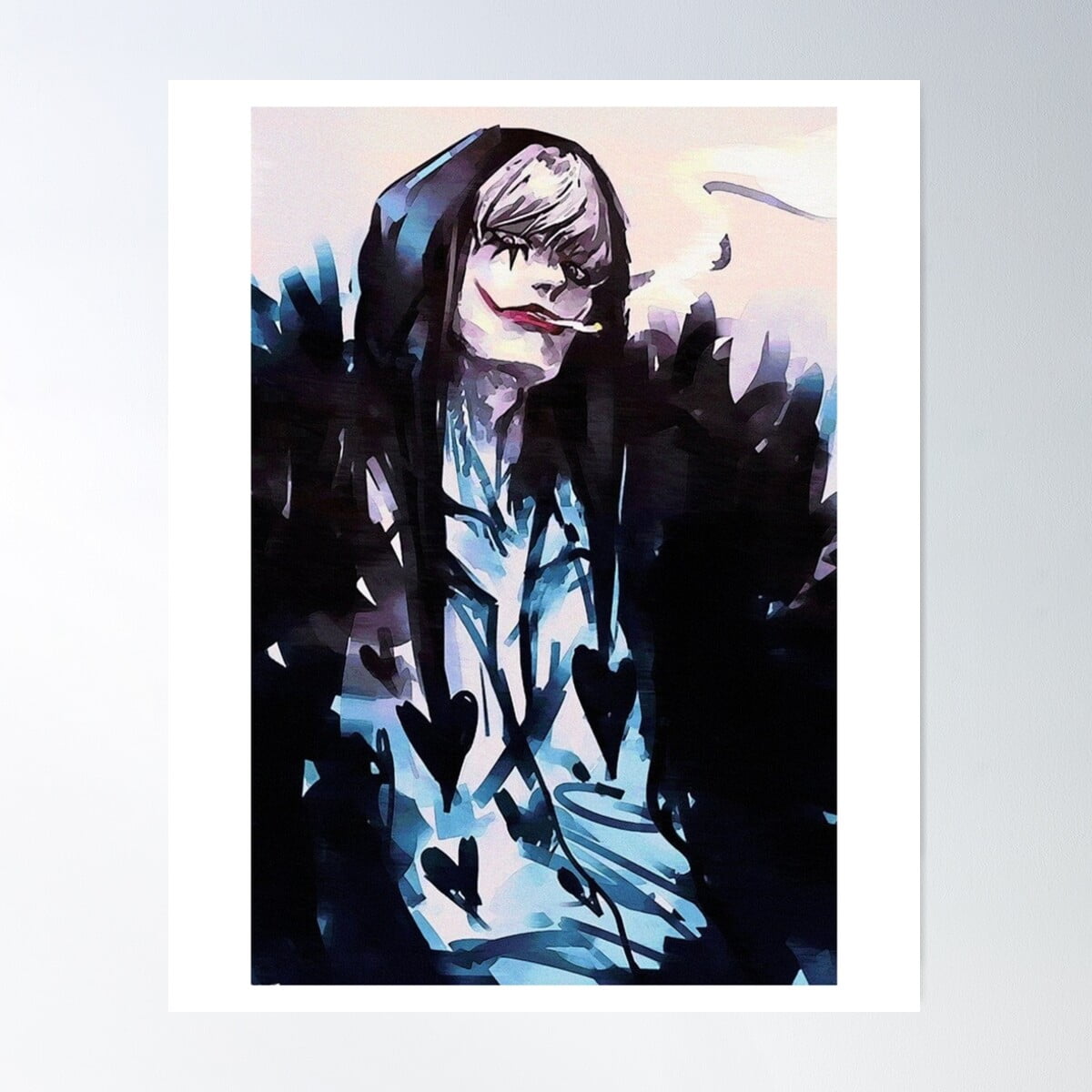 Corazon Op Painting Poster Wall Art, Modern Wall Decor For Living Room ...