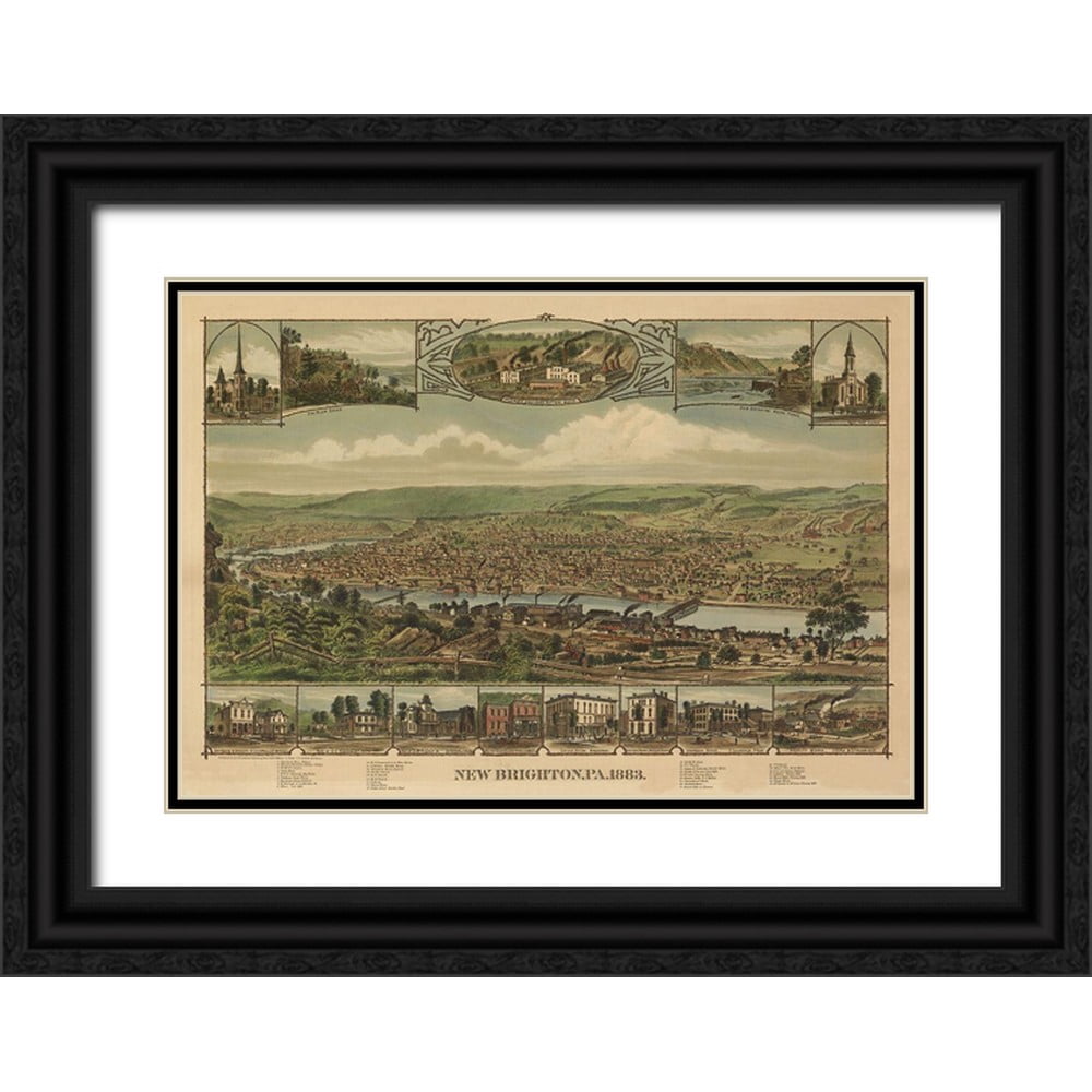 Corbin 14x11 Black Ornate Wood Framed with Double Matting Museum Art ...