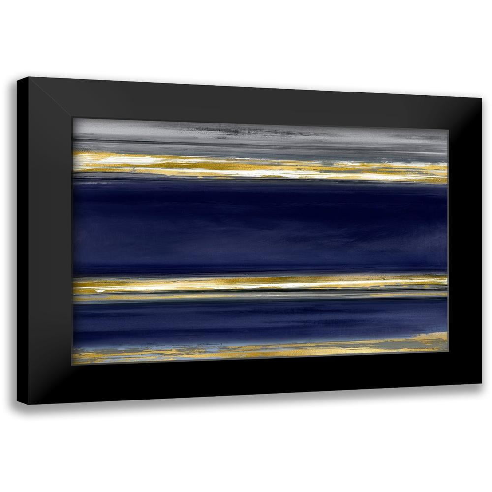 Corbin, Allie 14x11 Black Modern Framed Museum Art Print Titled - Parallel Lines on Indigo ...