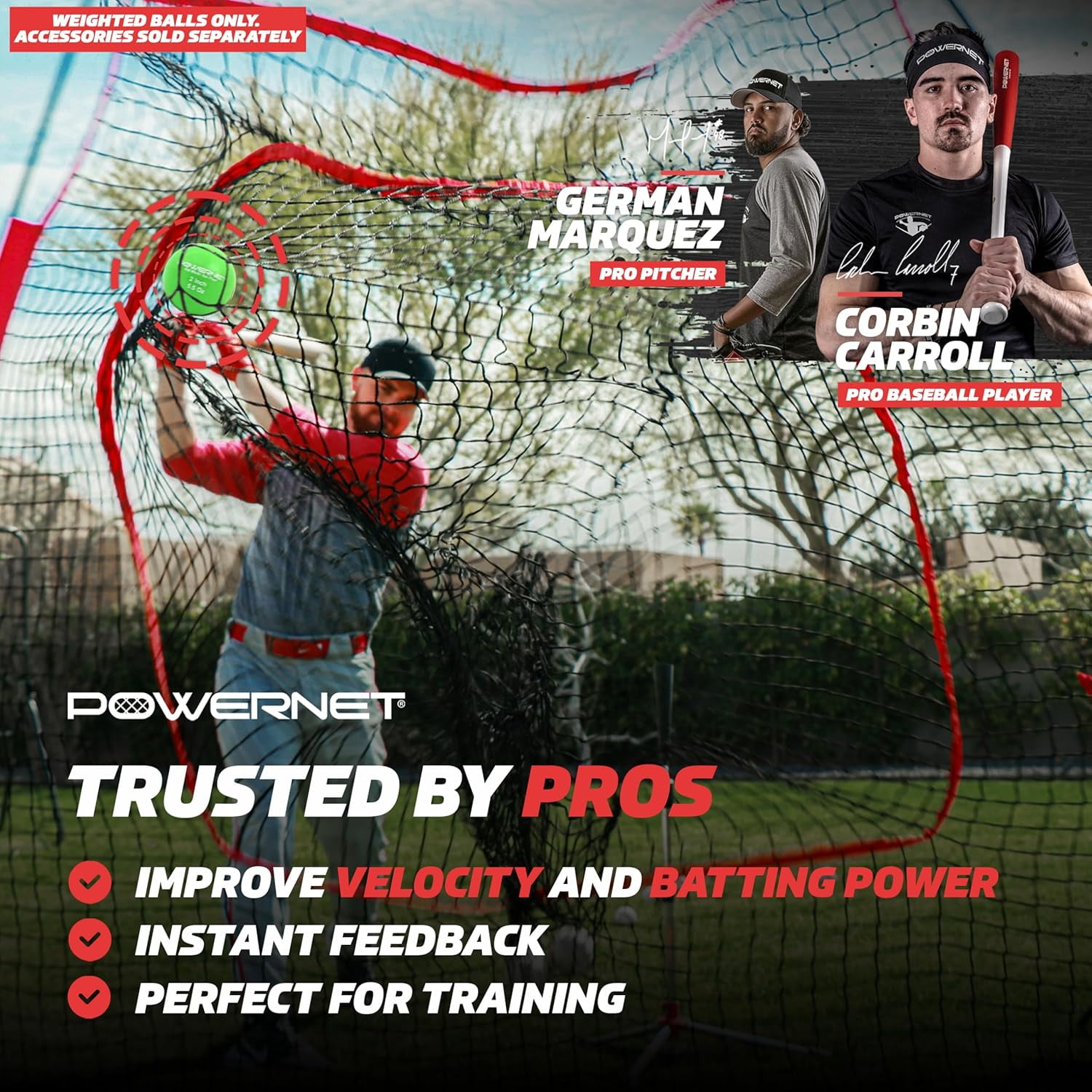 Corbin Carroll 2" Weighted Training Balls 12 Pack, Enhance Hand-Eye ...