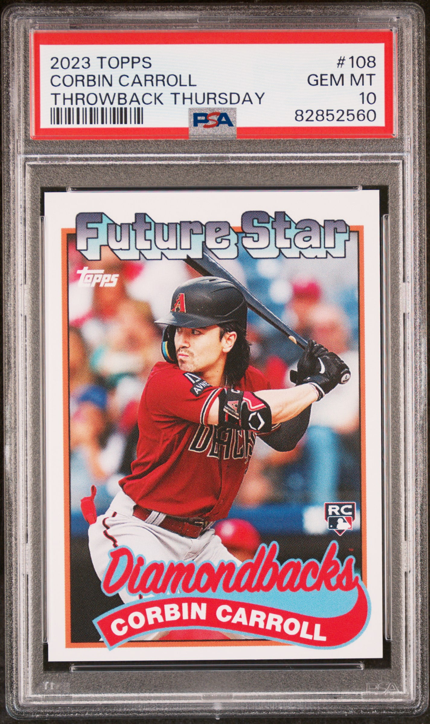 Corbin Carroll 2023 Topps Throwback Thursday Rookie Card #108 PSA 10 ...