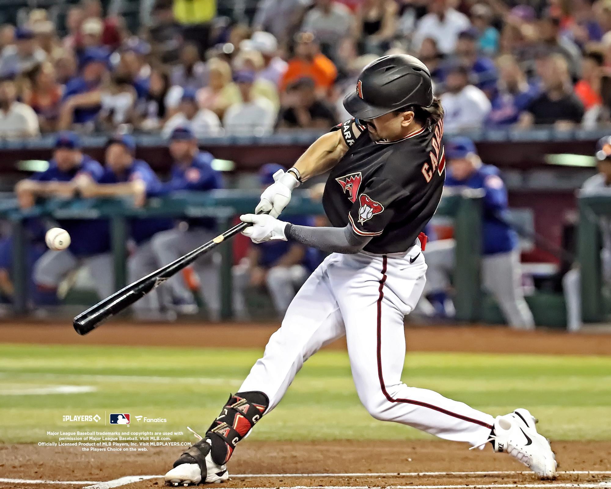 Corbin Carroll Arizona Diamondbacks Unsigned Black Jersey Swing ...