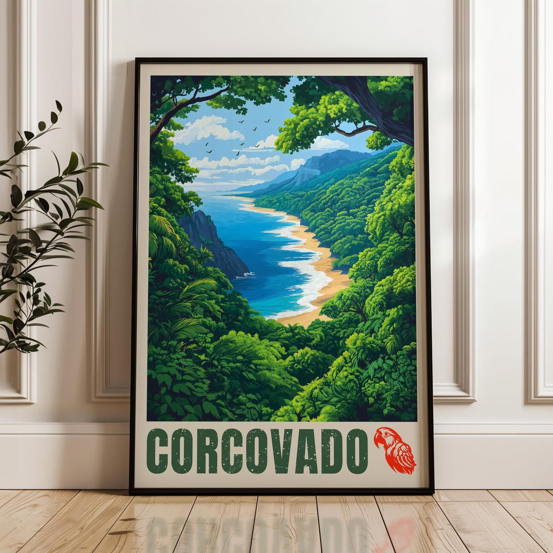 Corcovado National Park Travel Print, Costa Rica Wall Art Poster ...