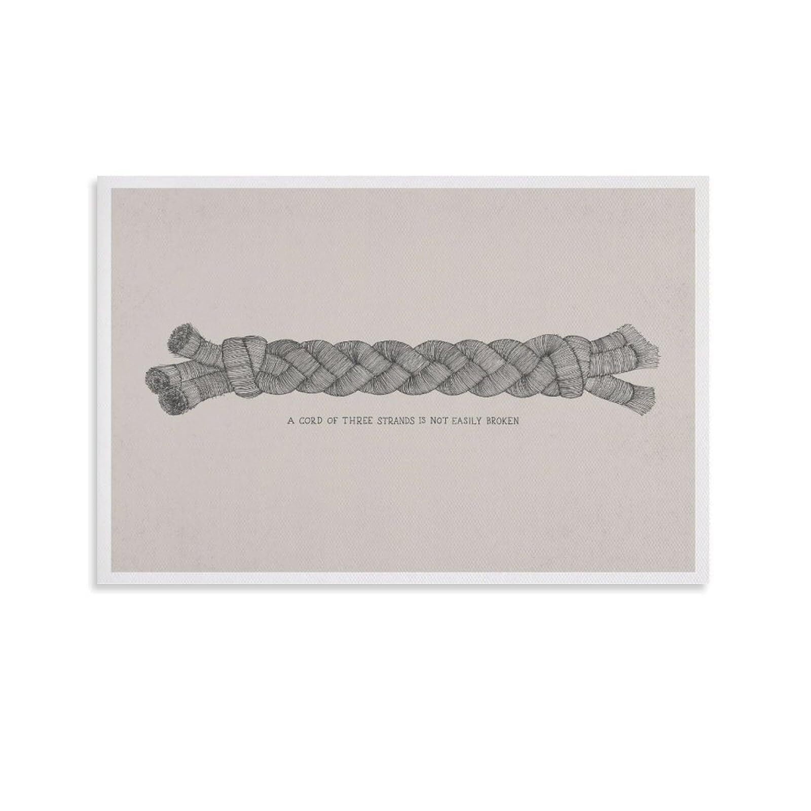 A Cord of 3 Strands Ecclesiastes 412, Bible WALL Art, Bible Verse ...