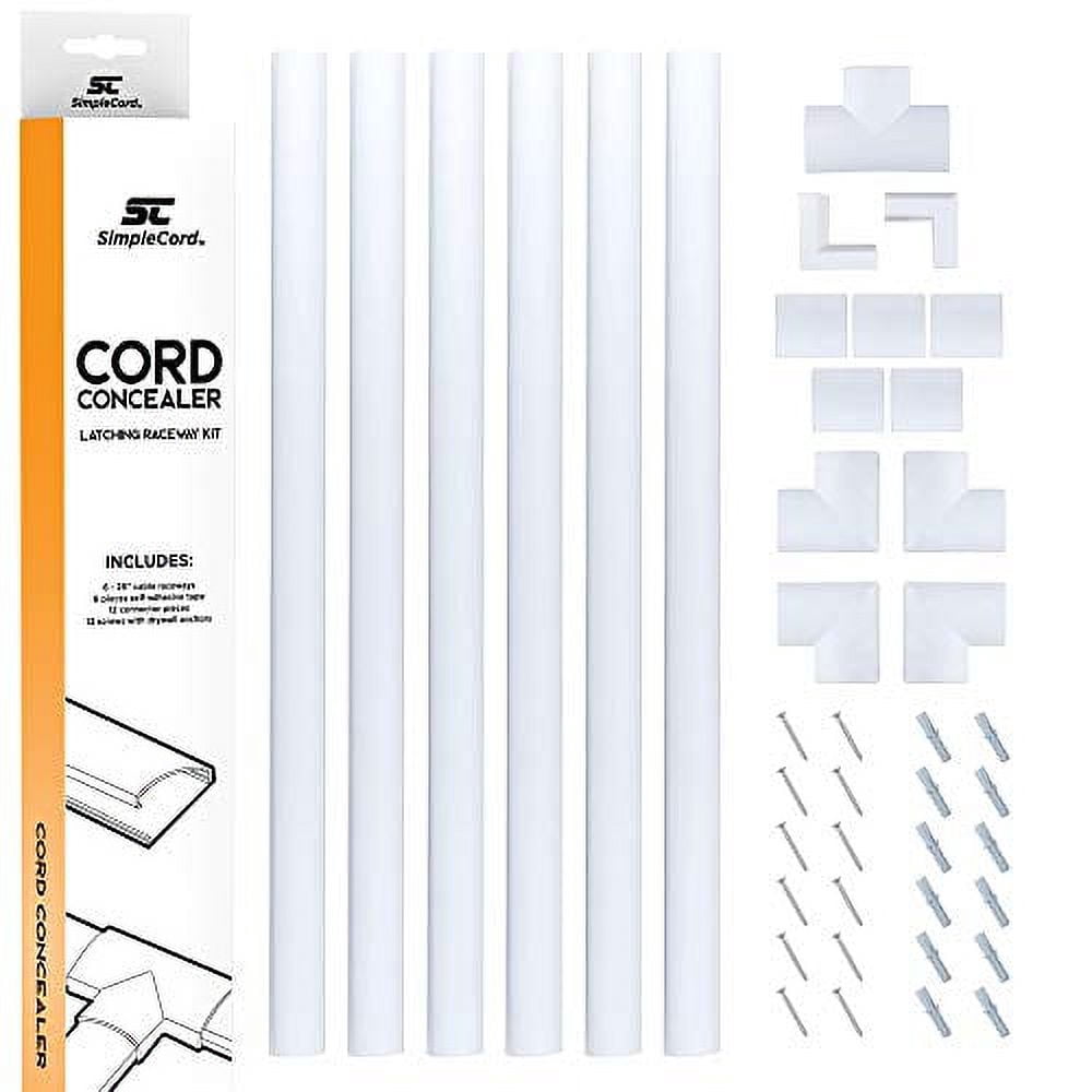 Cord Concealer System Covers Cables, Cords, or Wires - Cable Cover ...