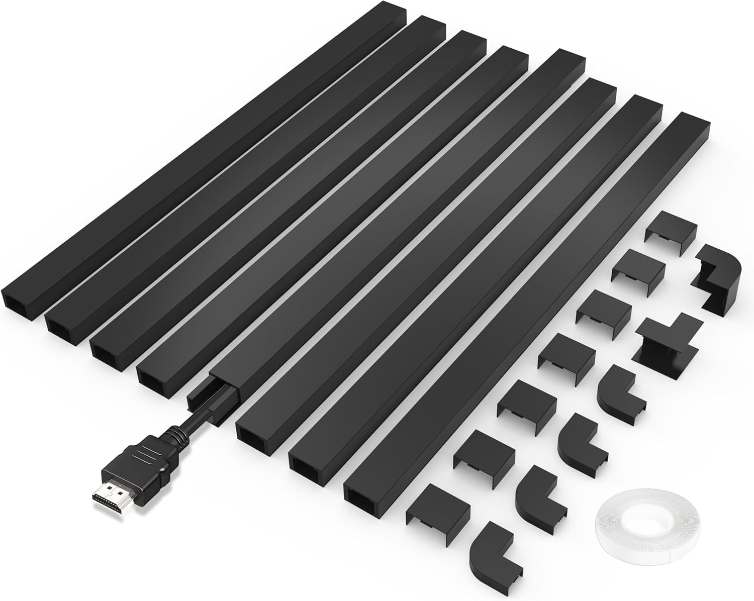 Cord Cover Wire Hider - 125" Cable Concealer for TV Wall Mounting and ...