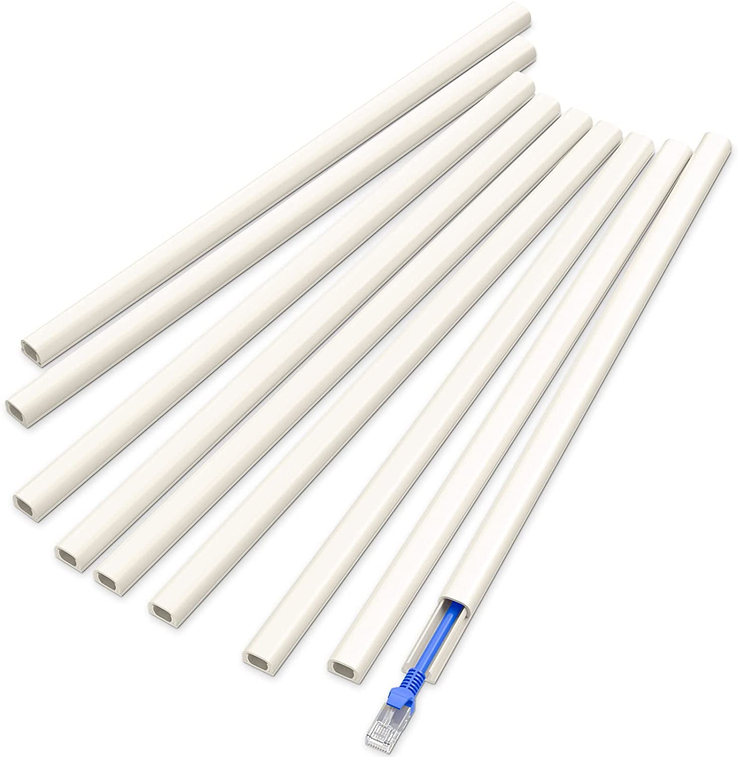 Cord Cover for Wall, Yecaye 128in One-Cord Channel Cord Hider Wire ...