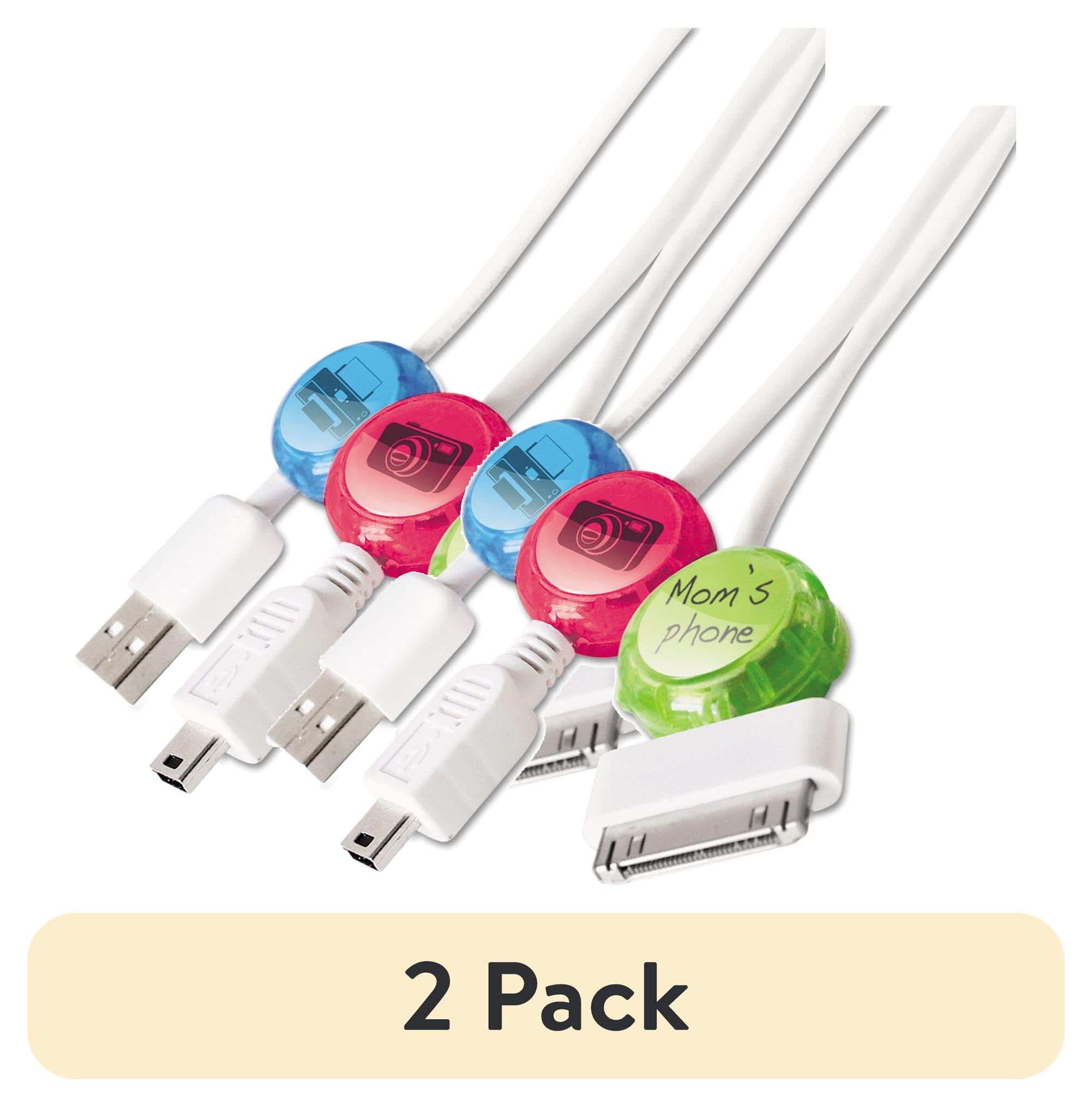(2 pack) Cord Identifier, 5 Bright Colored Cord Identifiers & Inserts ...