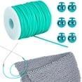 Cord Lock Kit 54.68 Yards Tubular Synthetic Rubber Cord 6 Pcs Plastic ...