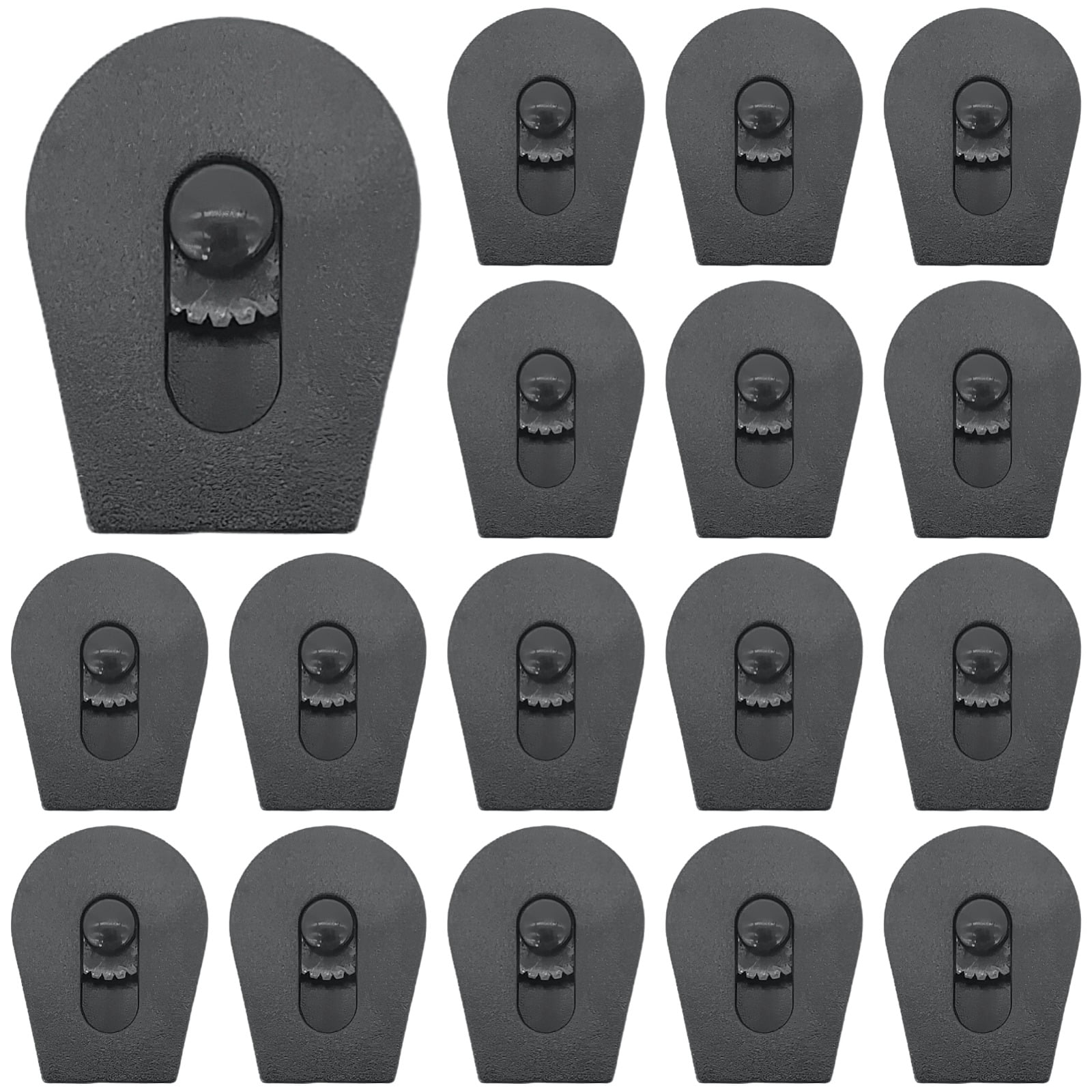 Cord Lock Stopper 50 Pack, Single Hole Spring Toggle Clips with Non ...