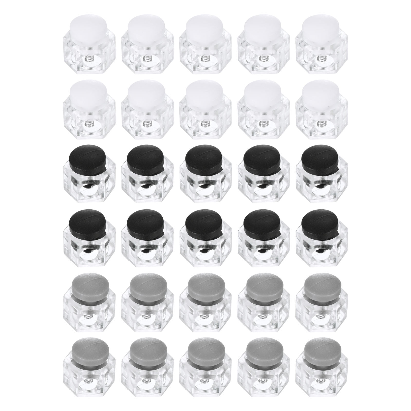 Cord Locks, Hexagonal Spring Toggle Stopper, 3 Colors 12 Set - Walmart.com