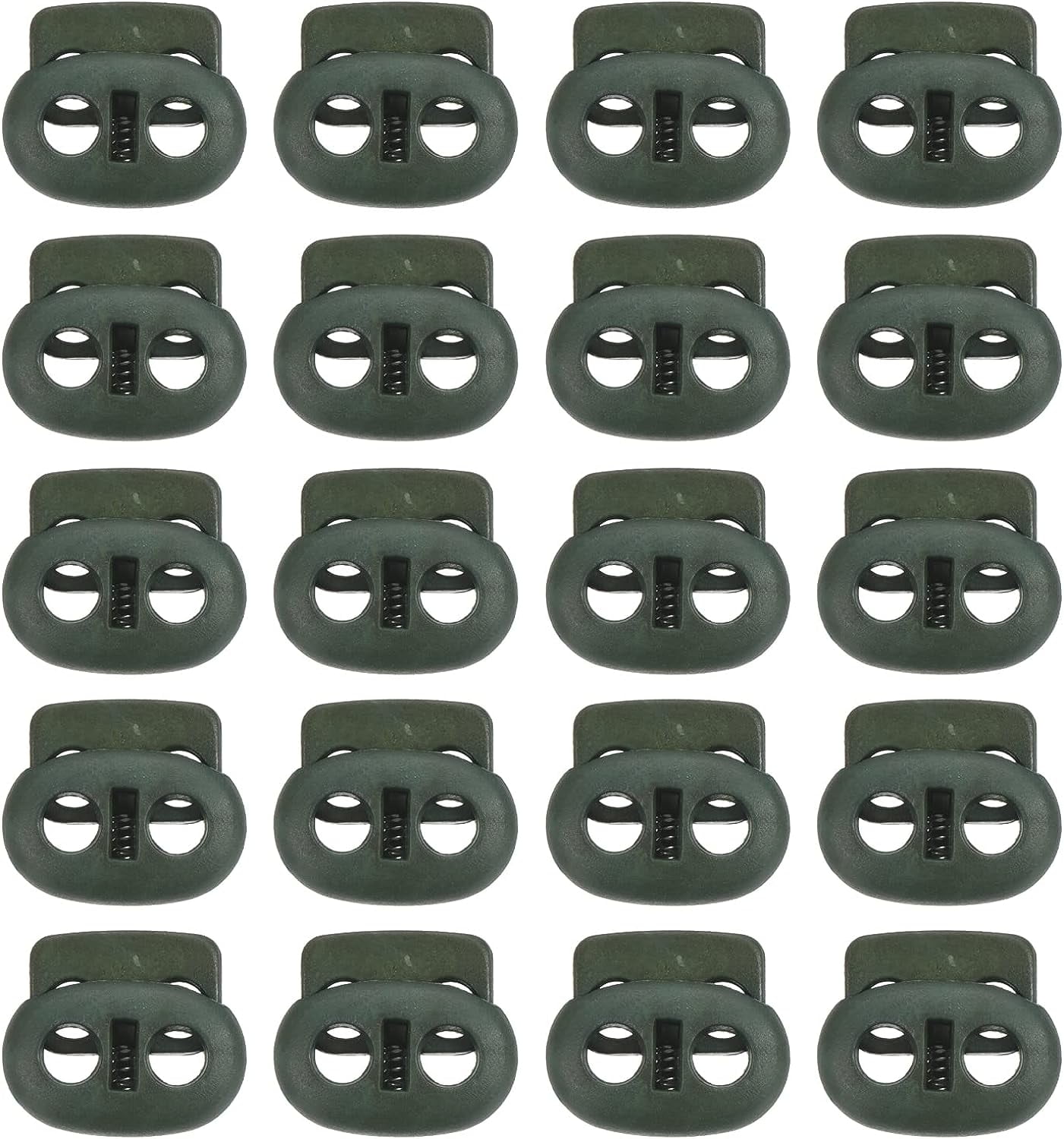 Cord Locks, Pack Double Hole Spring End Toggle Stopper - Walmart.com