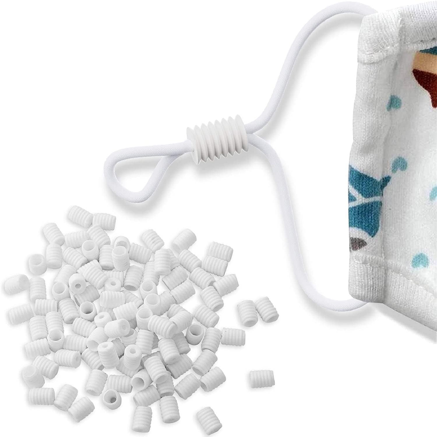 Cord Locks for Mask. Elastic Adjuster Silicone Cord Stopper No Slip ...