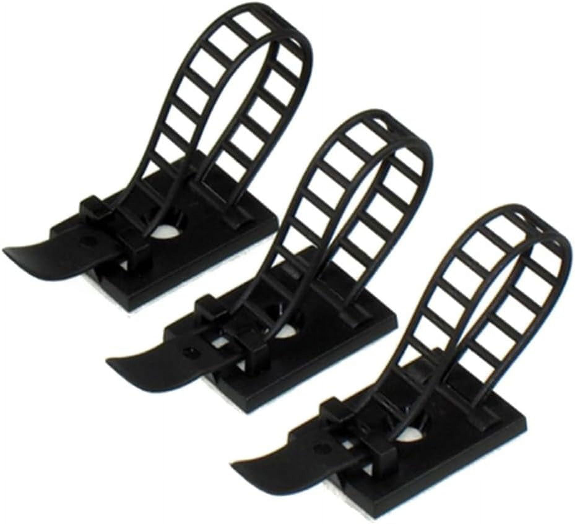 Cord Management 100 Pcs Black Adjustable Cord Clips Adjustable Cable ...