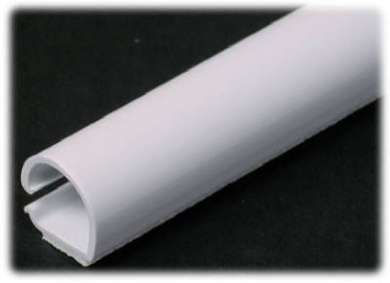 Cord Mate 5' White Plastic Channel Cord Cover Adhesive Backed, Each ...
