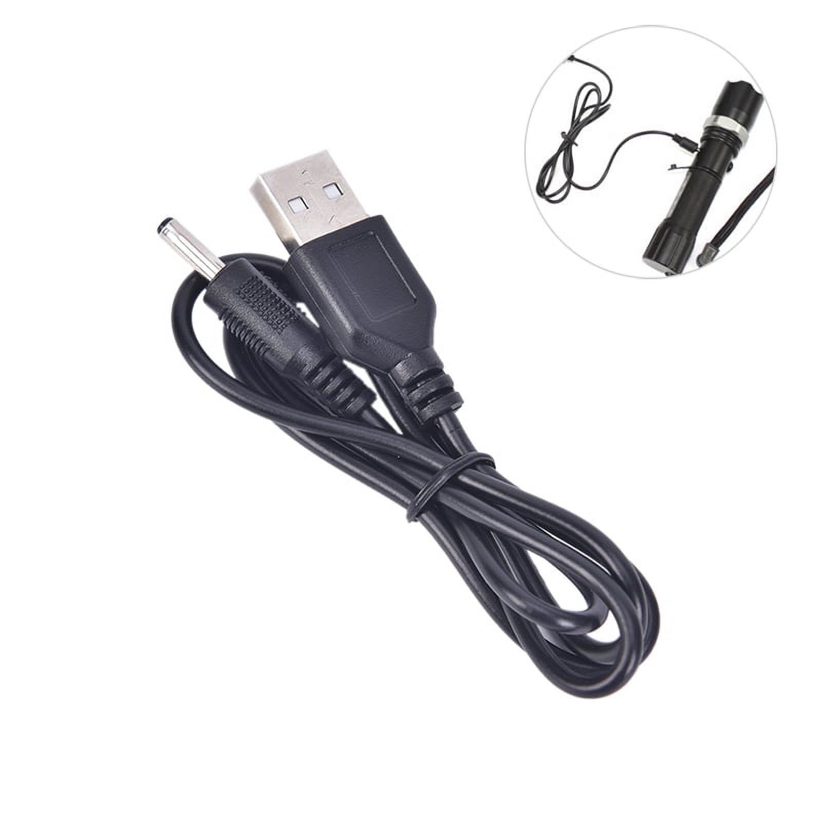 Cord Mobile DC Power Charger For LED Flashlight Torch Dedicated USB ...