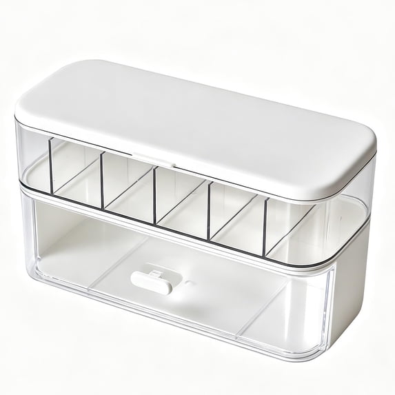 Cord Organizer Box with Lid, Stackable Cable & Charger Organizer, Clear ...