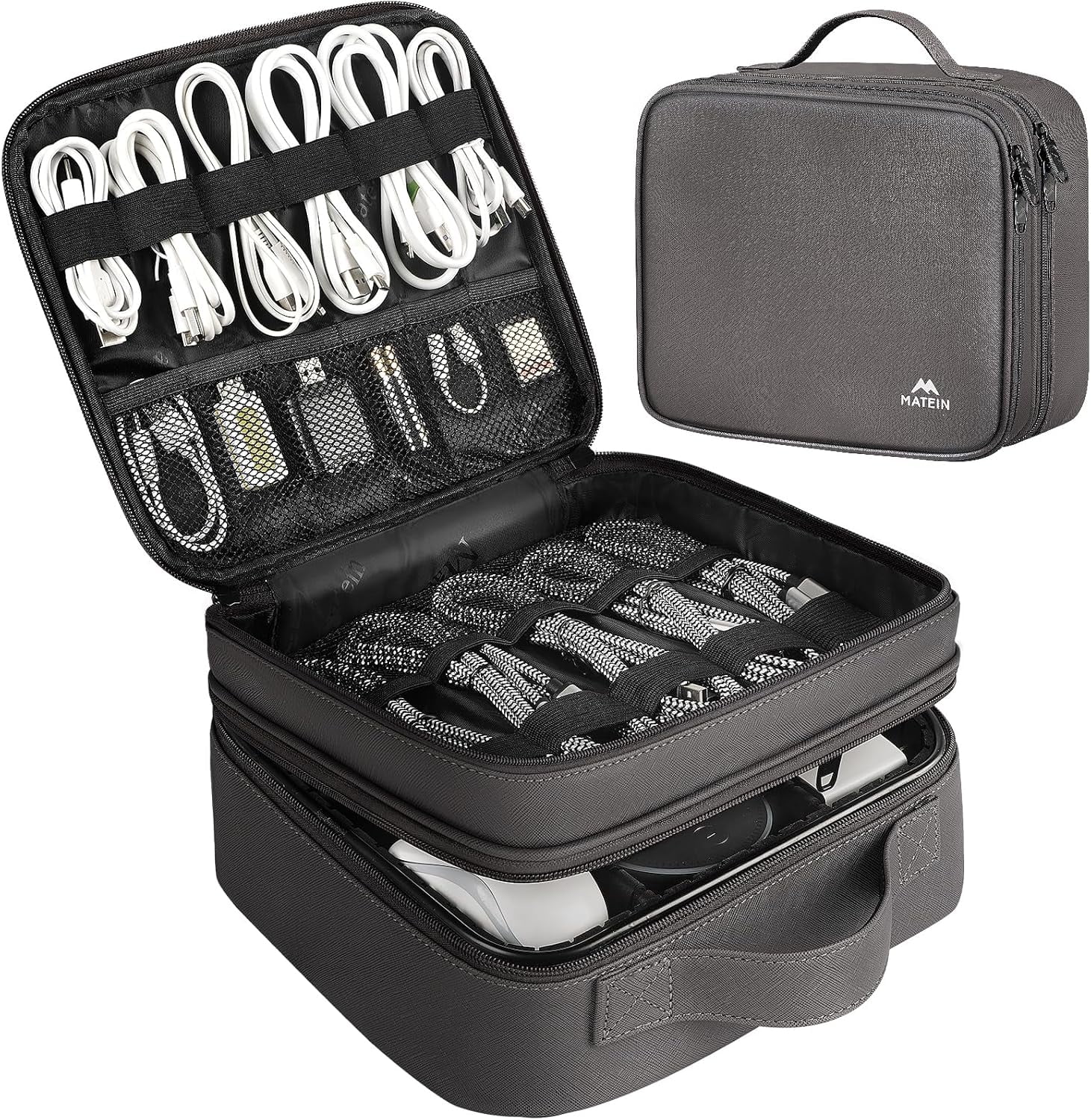 Cord Organizer Case with Adjustable Divider, DJ Cable File Bag for ...