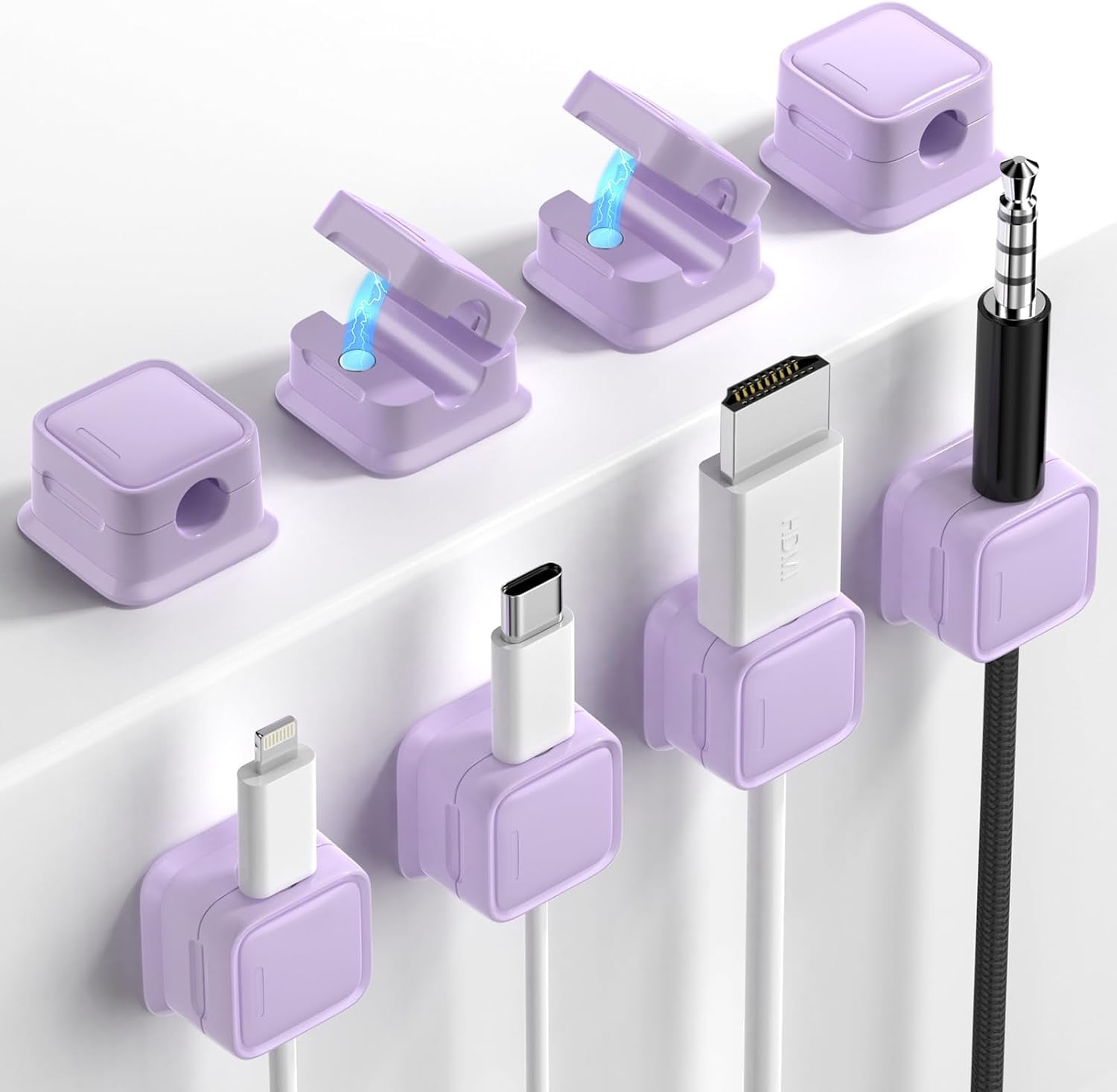 Cord Organizer Holder,Strong Adhesive Desk Cable Management Magnetic ...