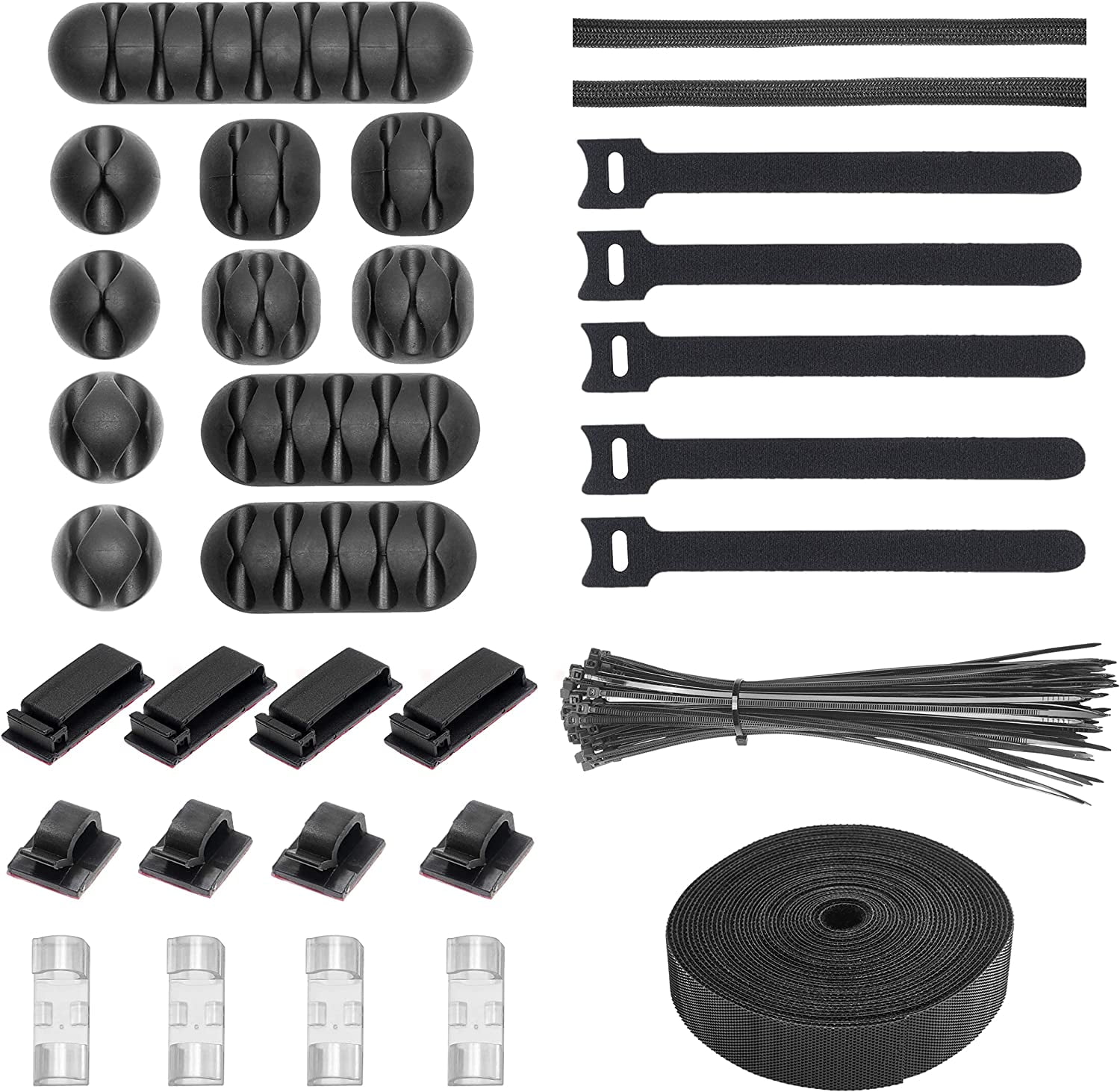 Cord Organizer Kit - Wire Management - Slot Cable Holders, Self ...