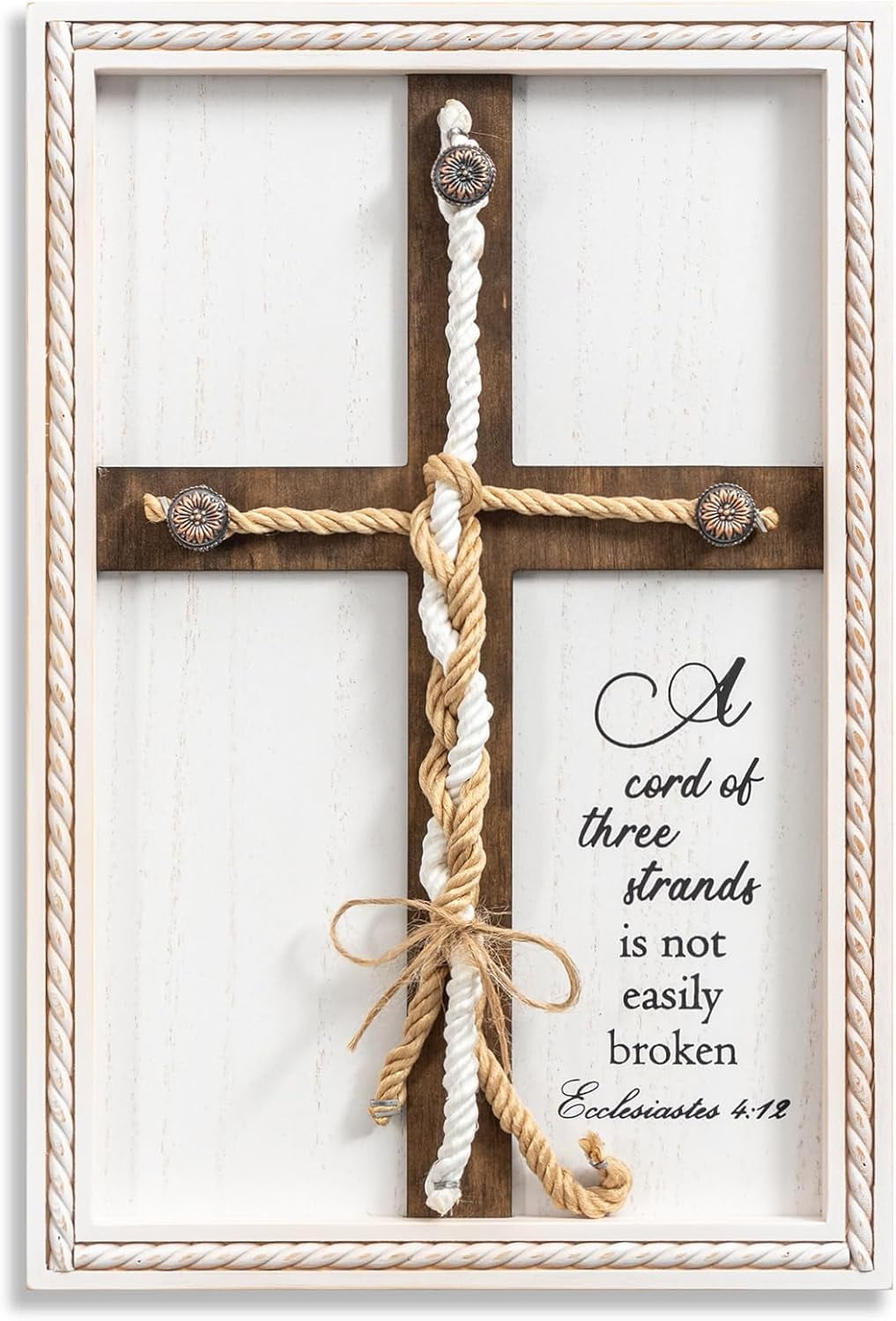 a Cord of Three Strands Wedding Ceremony Sign 10 15in Unity Rope Cross ...