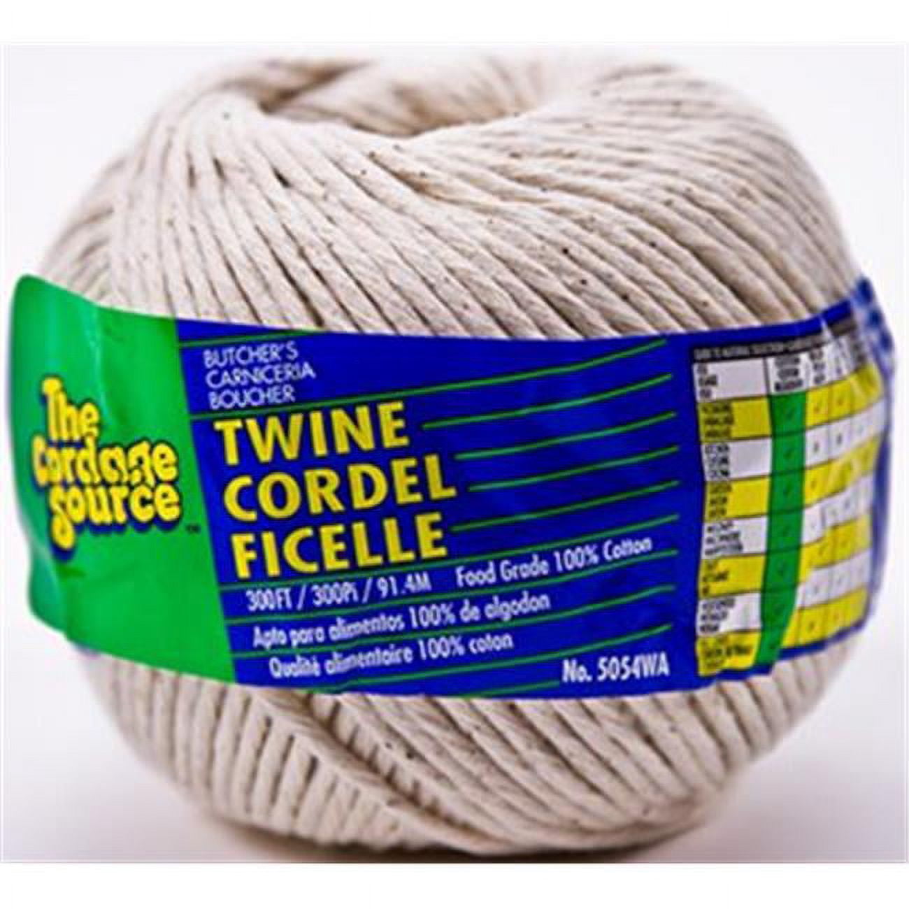 Cordage Source 5054-WA - 5054 No.30 x 300 ft. Twine Cotton Cable Cord ...