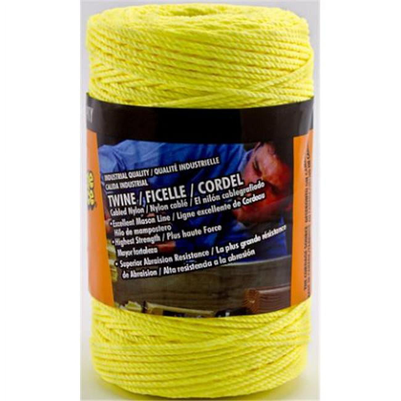 Cordage Source 91Y-WA - 0091Y No.18 x 500 ft. Twine Nylon Rope, Yellow ...